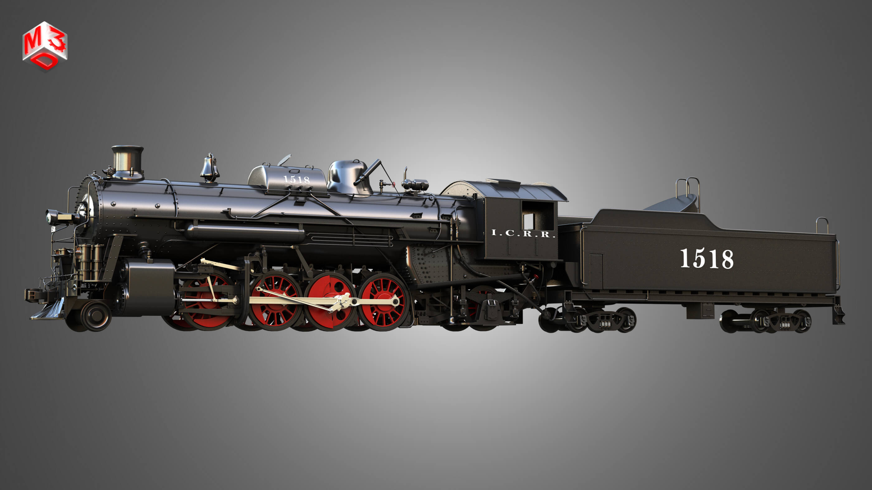 Locomotive 1815 Steam Train - 3D Model by Markos3d
