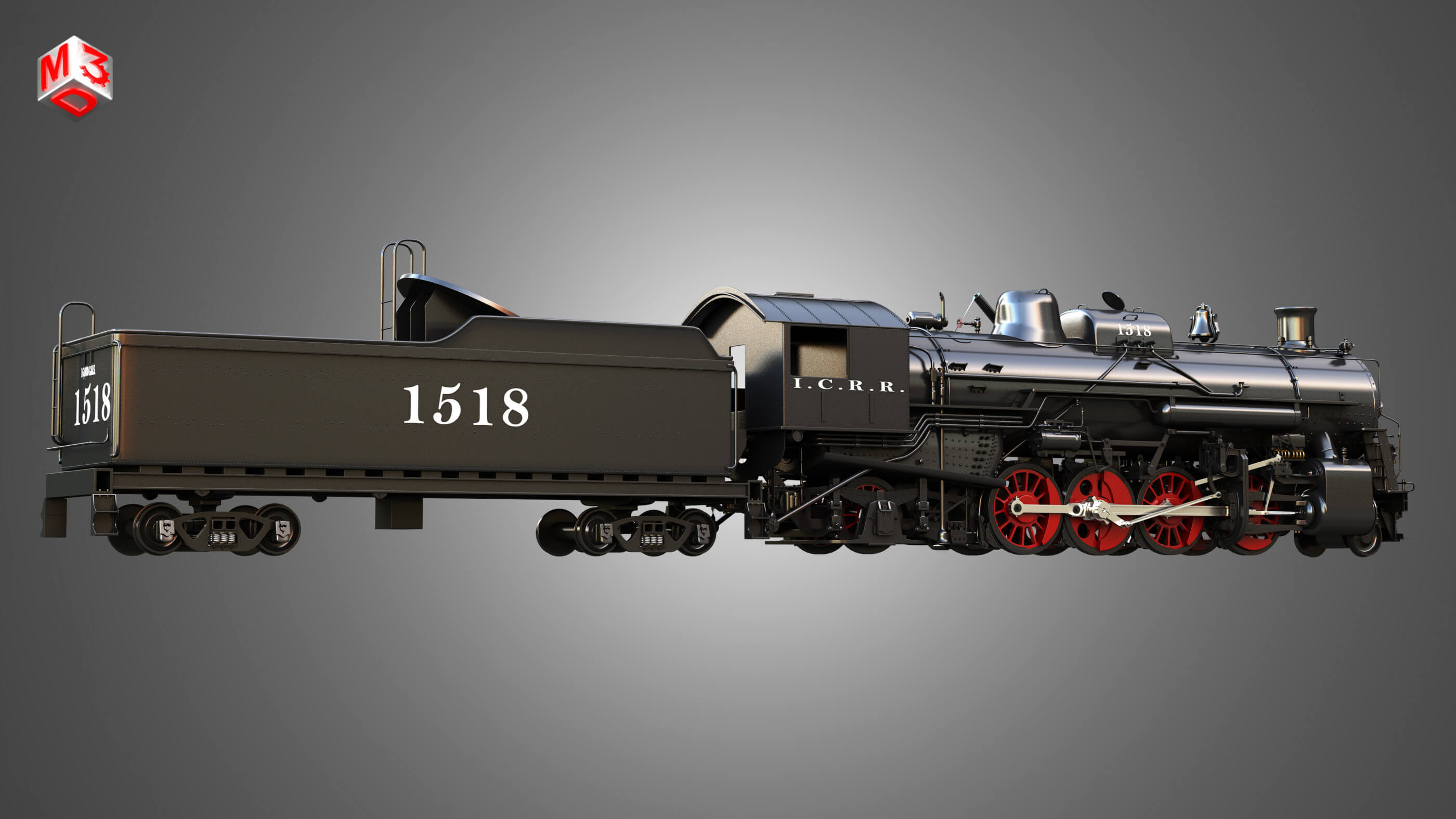 Locomotive 1815 Steam Train - 3D Model by Markos3d