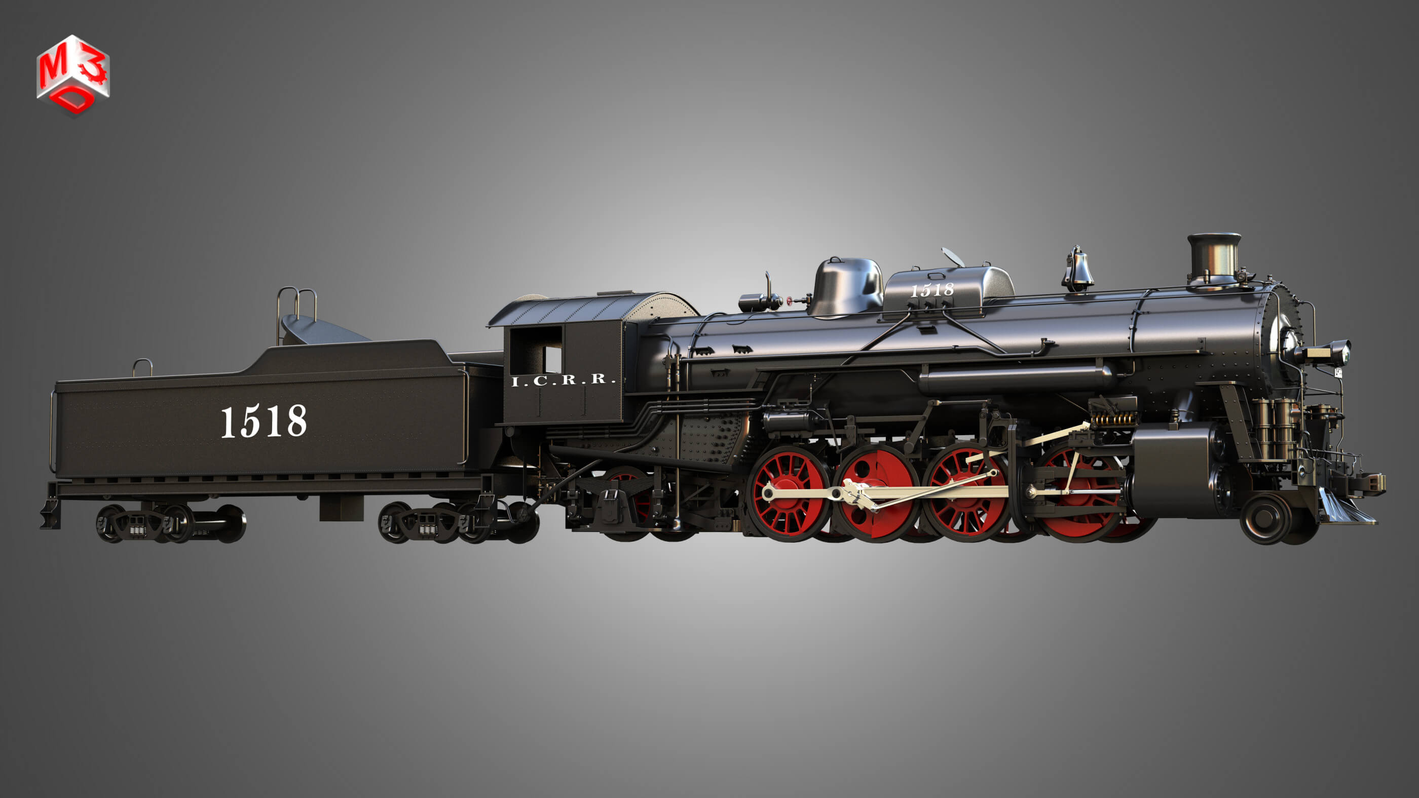 Locomotive 1815 Steam Train - 3D Model by Markos3d