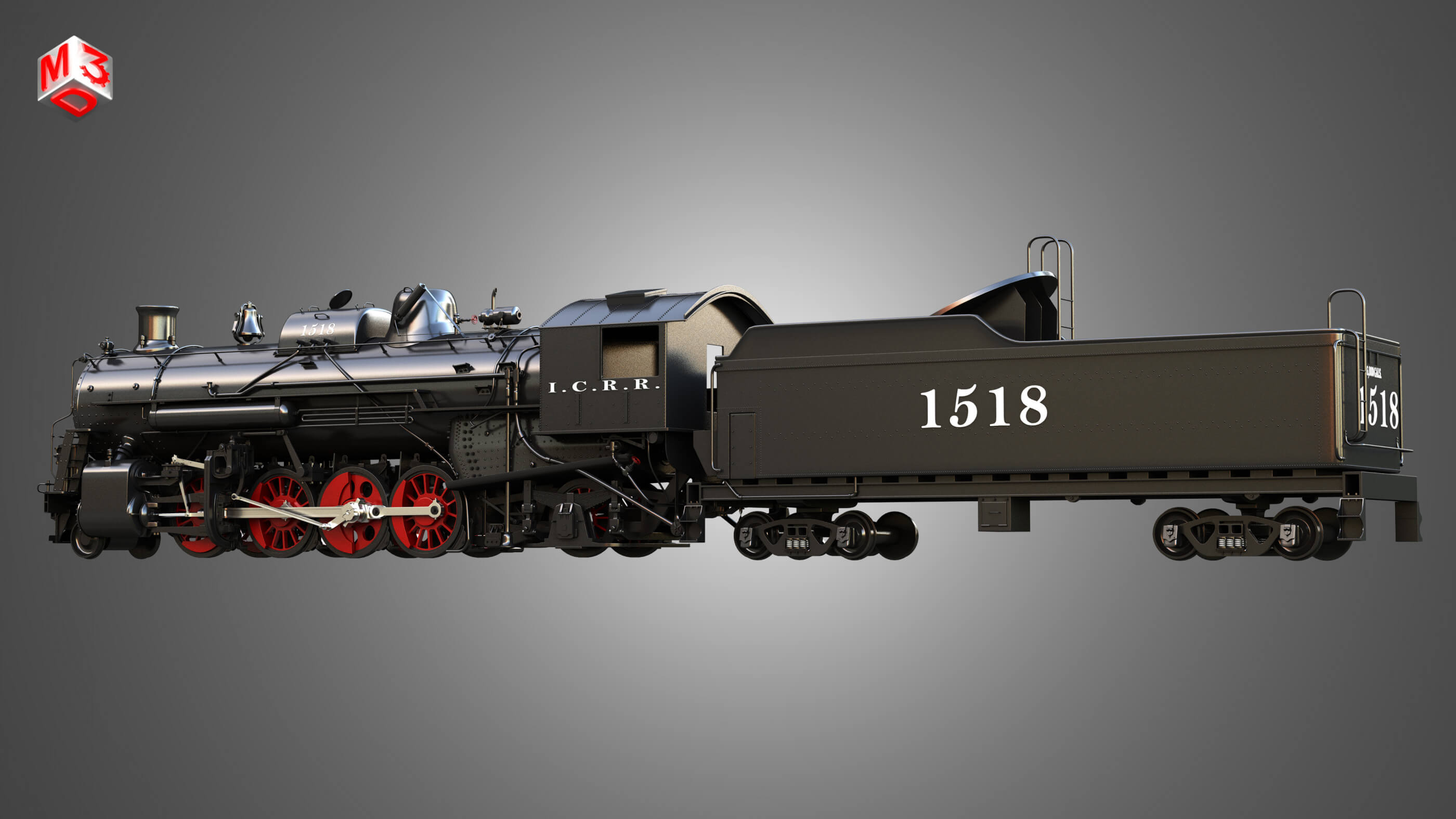 Locomotive 1815 Steam Train - 3D Model by Markos3d