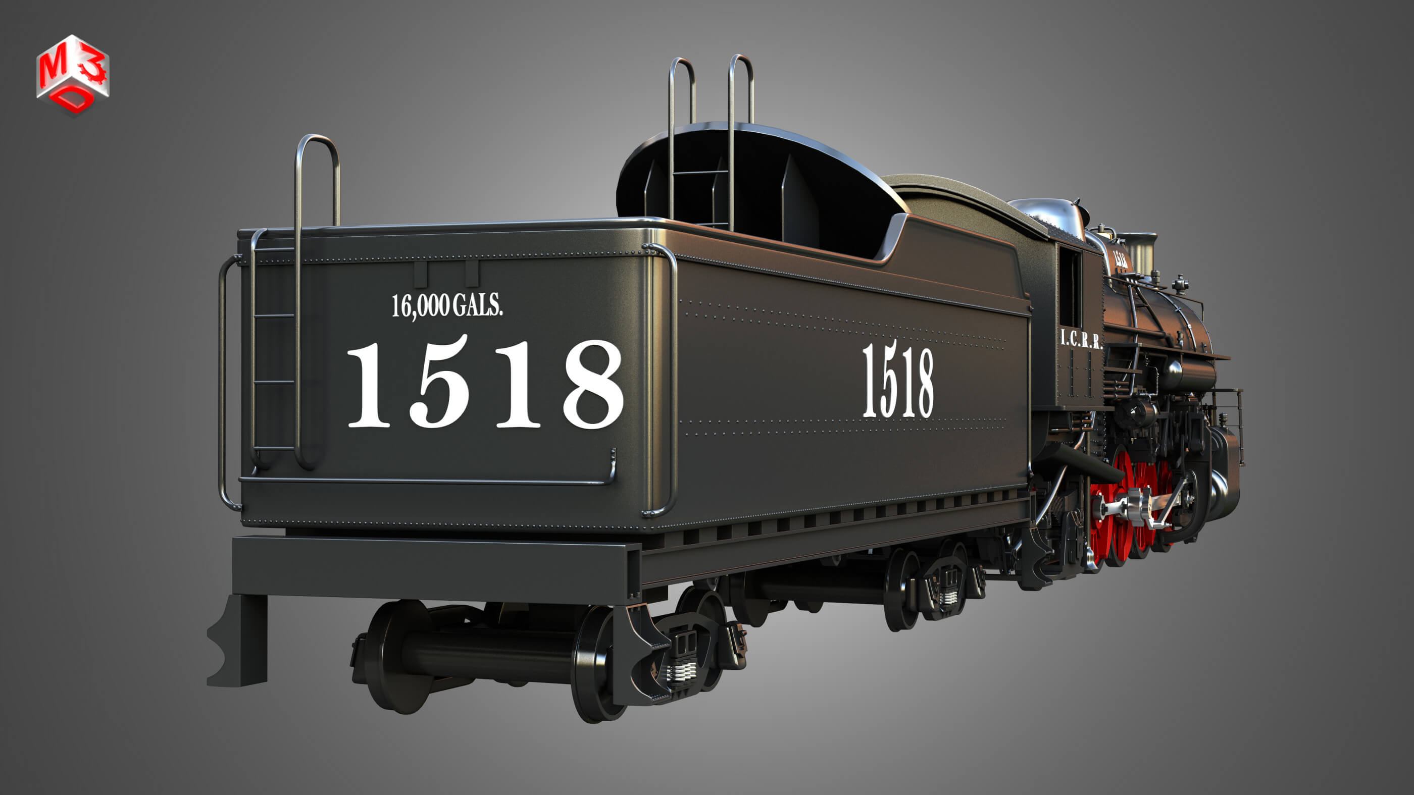 Locomotive 1815 Steam Train - 3D Model by Markos3d