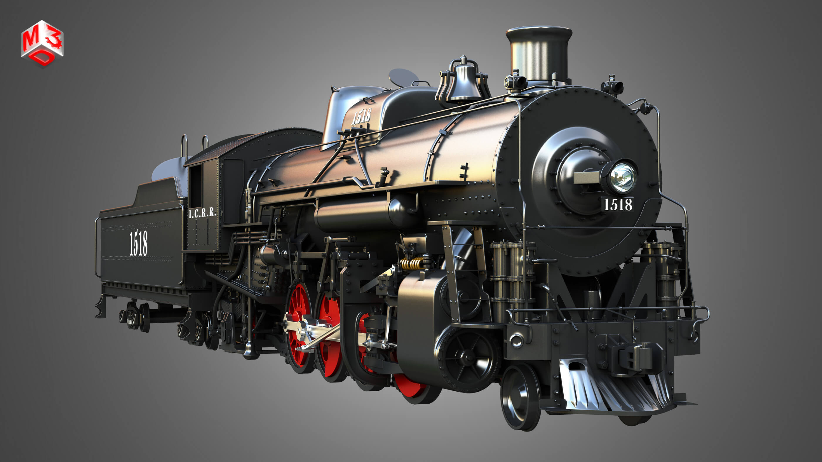 Locomotive 1815 Steam Train - 3D Model by Markos3d