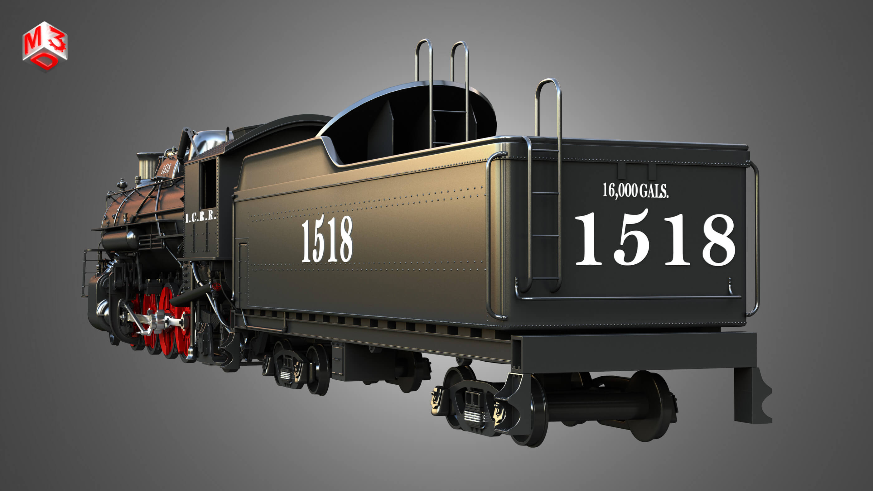 Locomotive 1815 Steam Train - 3D Model by Markos3d