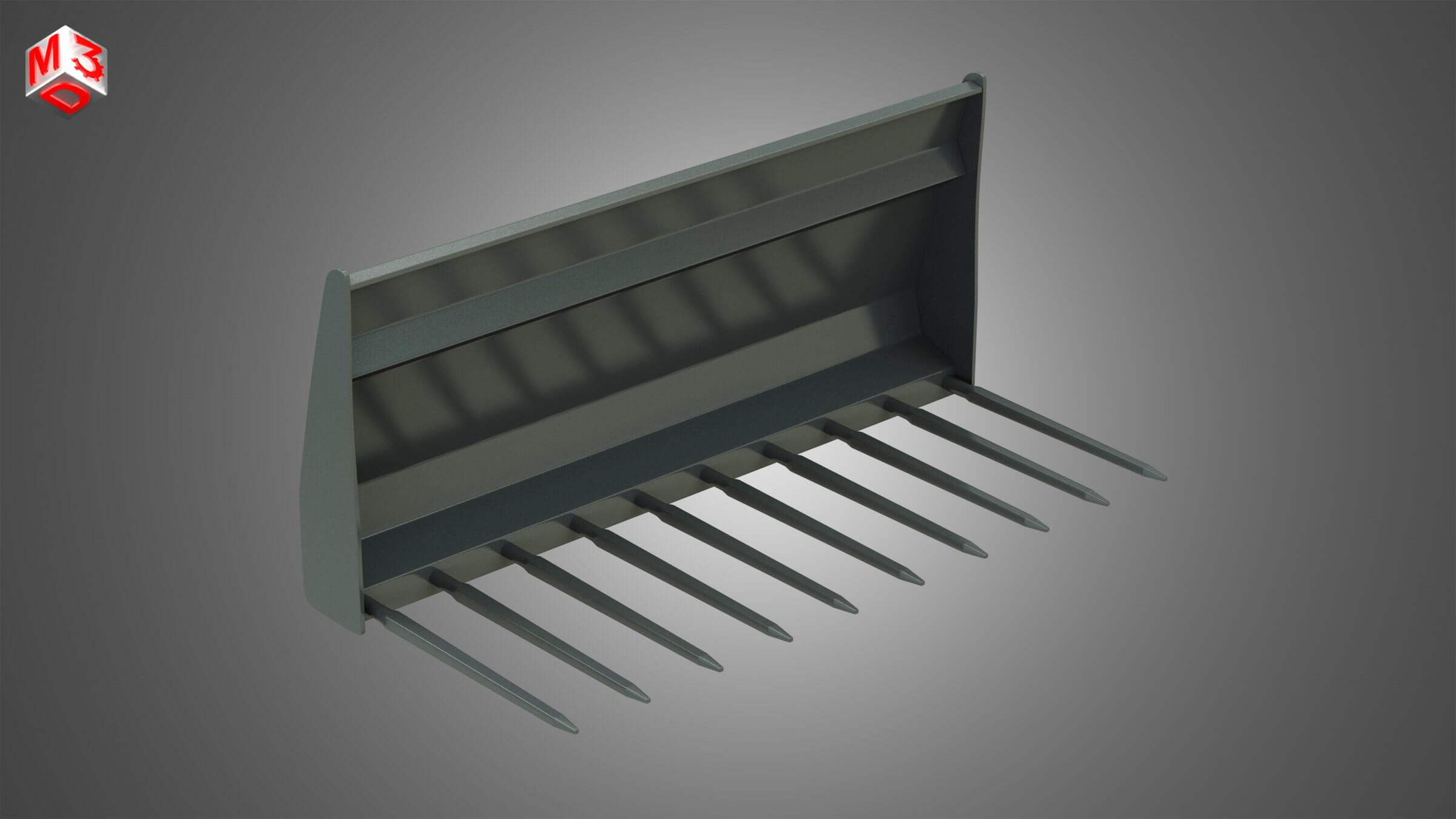 Manure Fork - Front Loader 3D Model by Markos3d