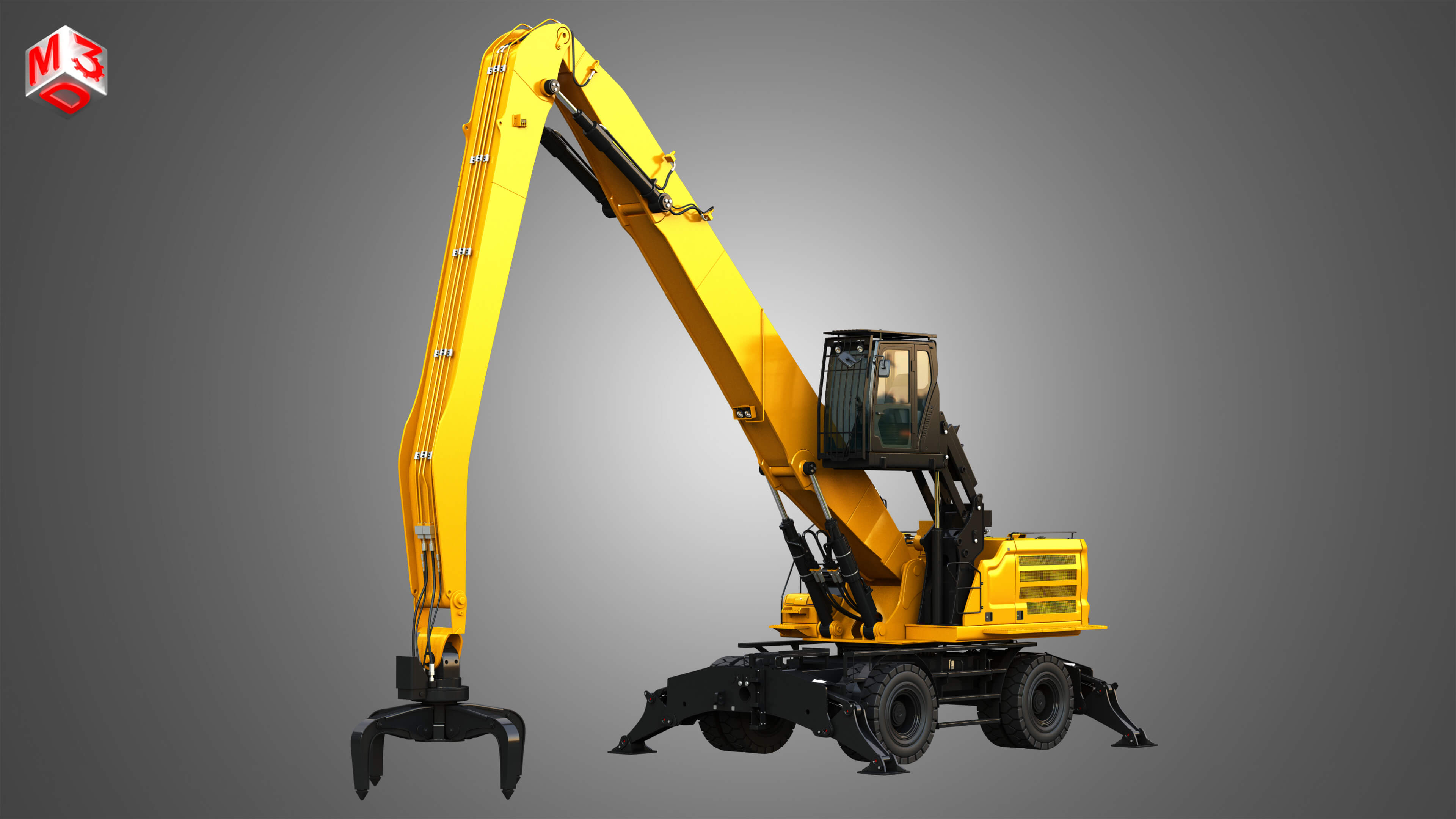 Mh3050 - Wheel Material Handler 3D Model by Markos3d