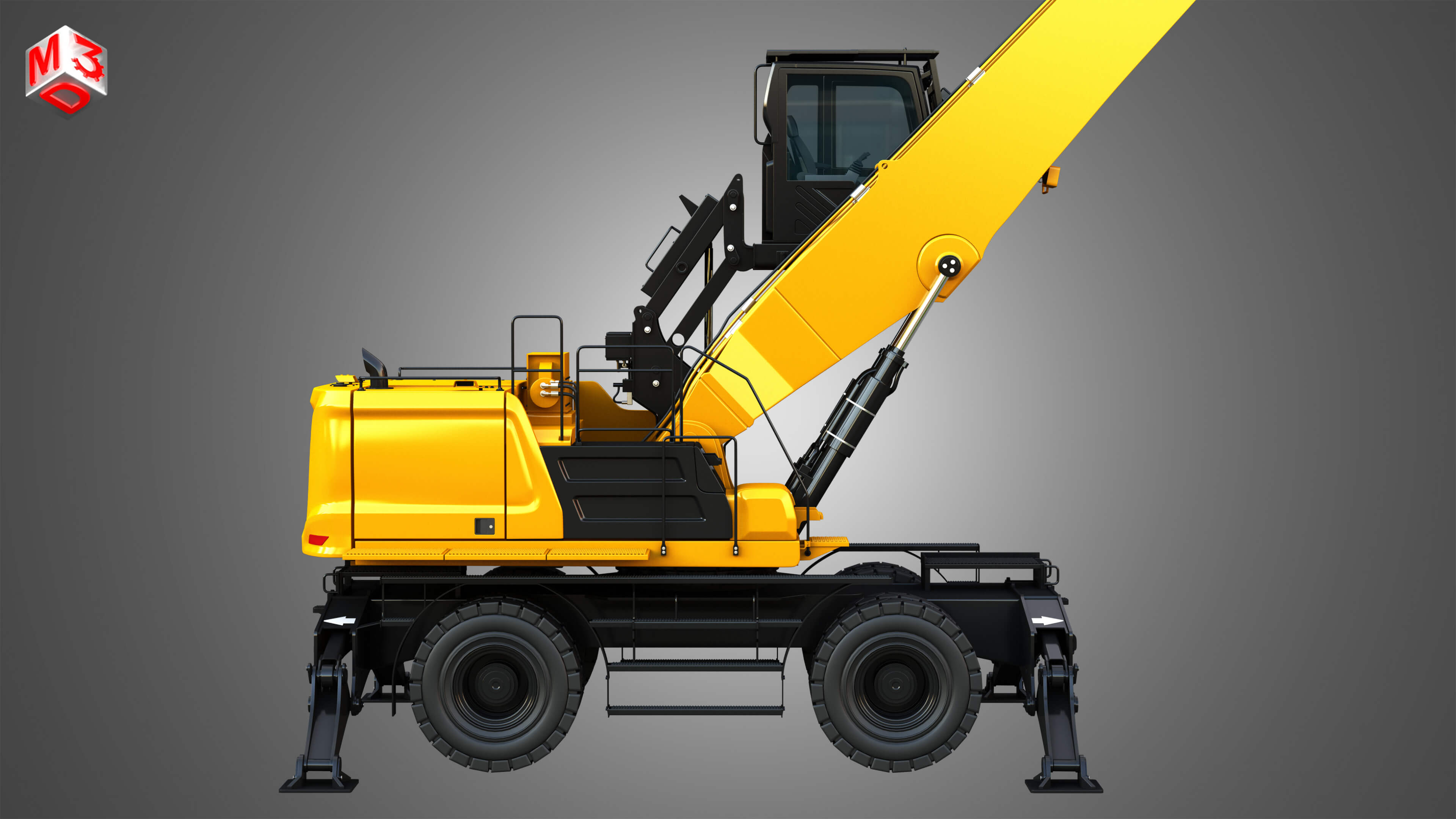 Mh3050 - Wheel Material Handler 3D Model by Markos3d