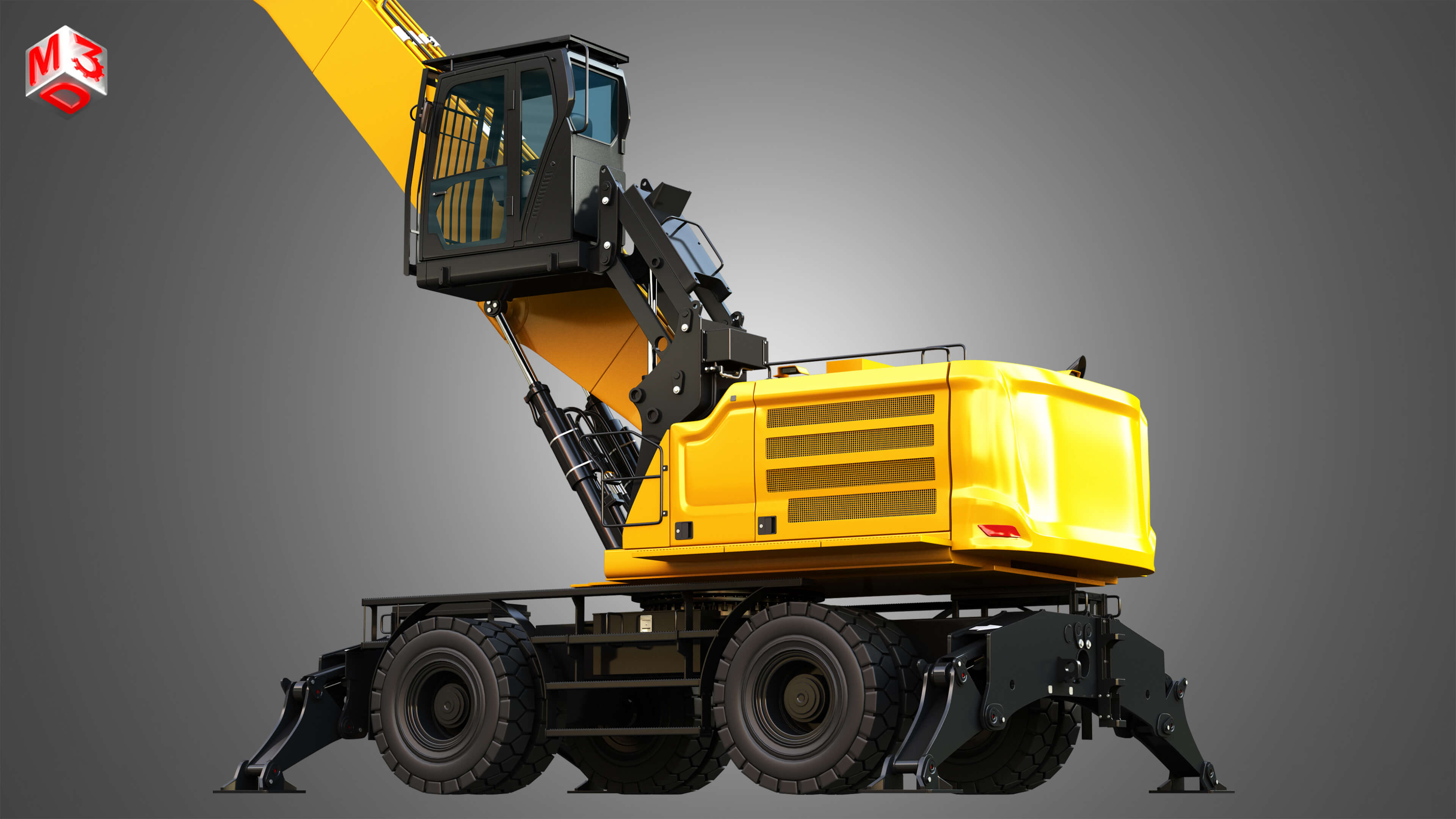 Mh3050 - Wheel Material Handler 3D Model by Markos3d