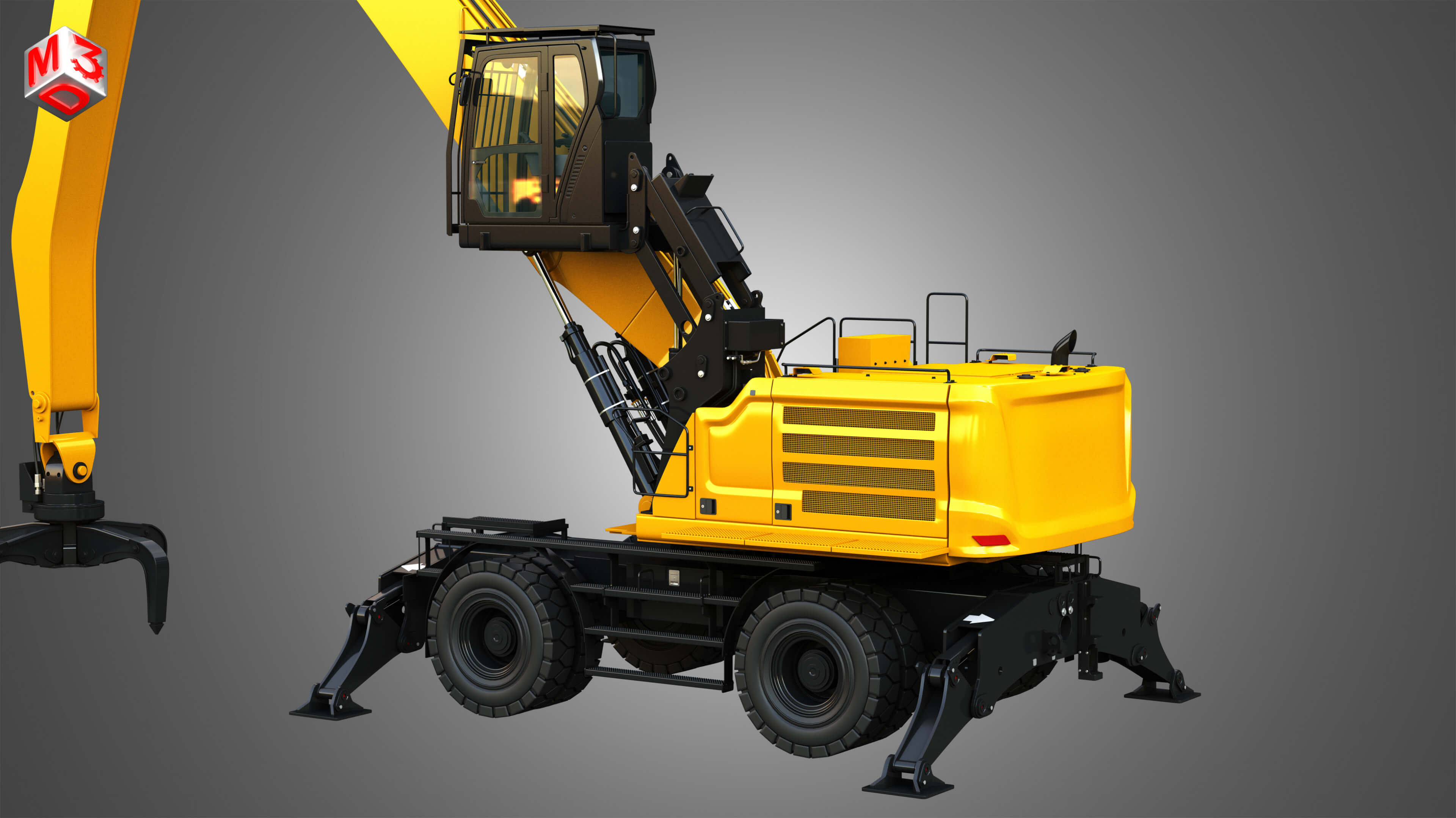 Mh3050 - Wheel Material Handler 3D Model by Markos3d