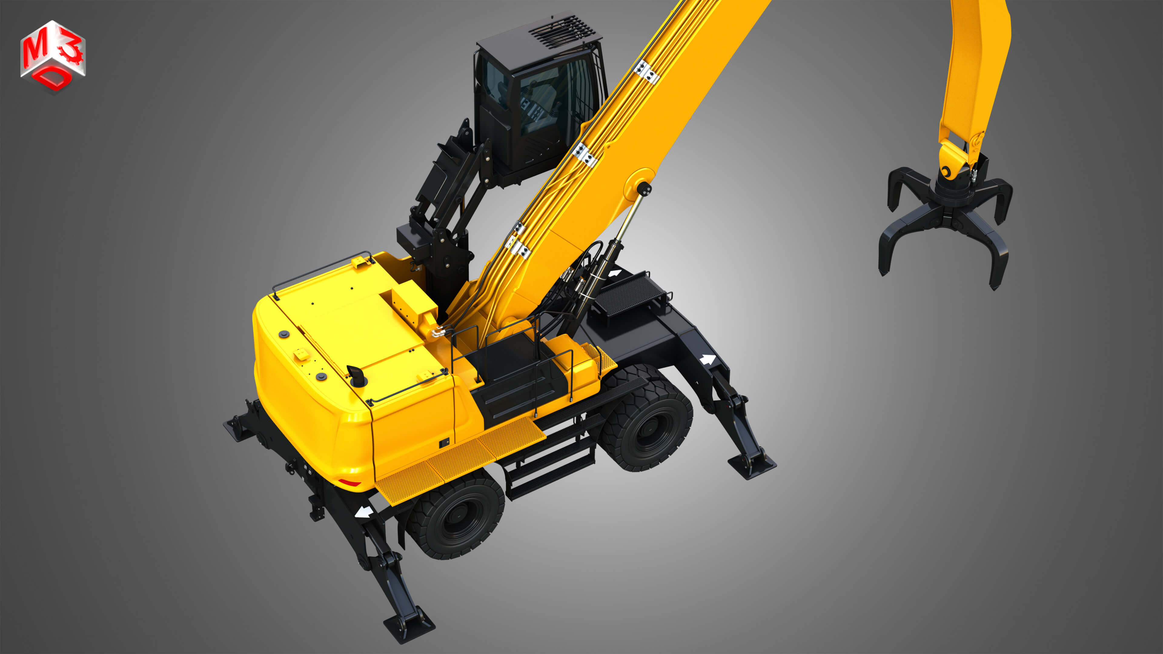 Mh3050 - Wheel Material Handler 3D Model by Markos3d
