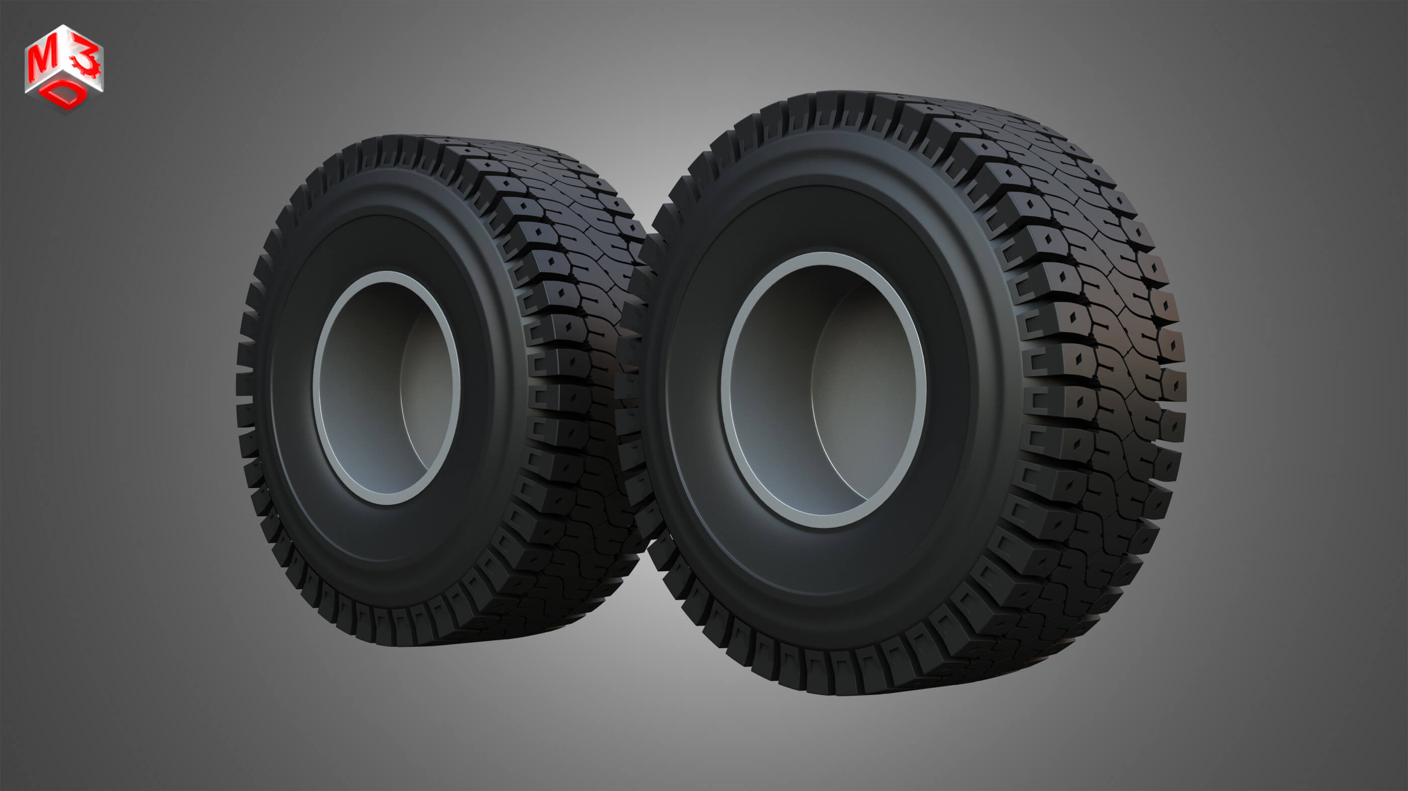 Mining Truck Wheels and Tires - 3D Model by Markos3d