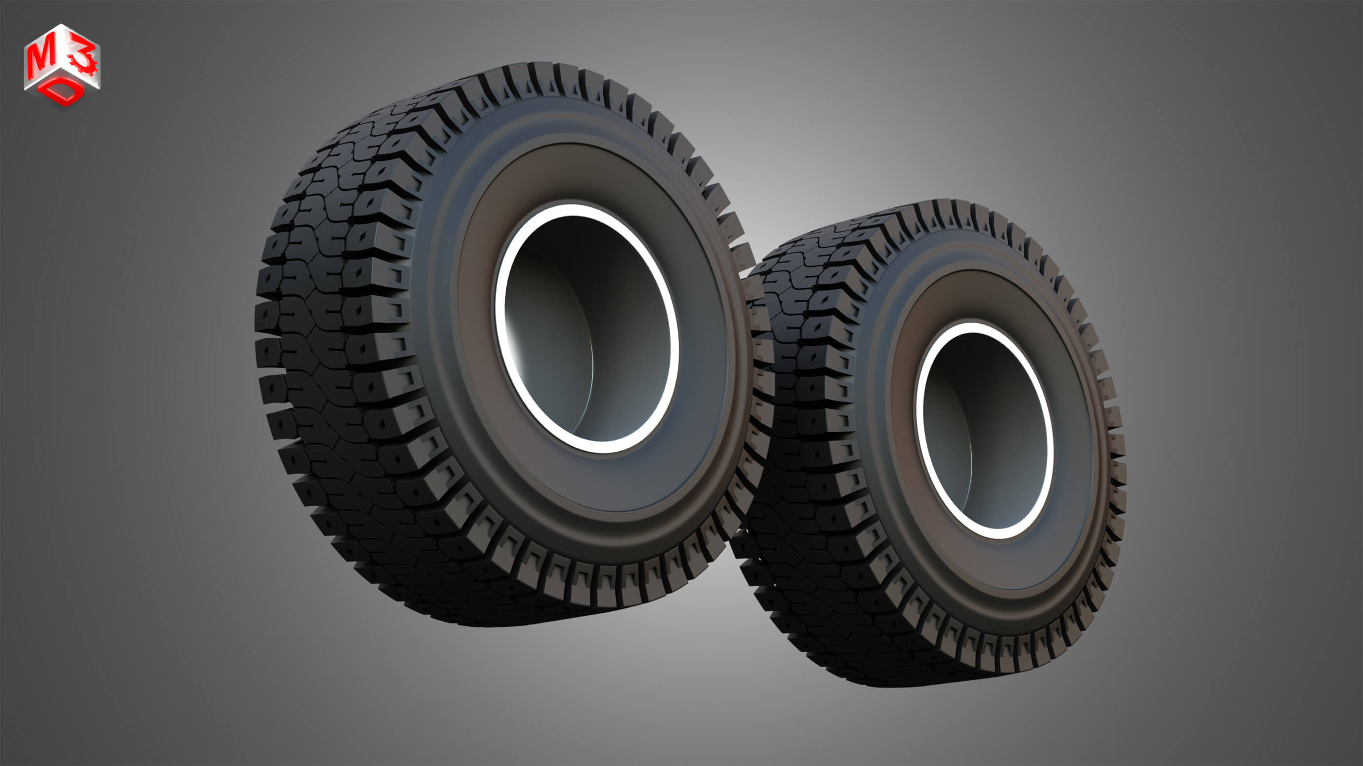Mining Truck Wheels and Tires - 3D Model by Markos3d