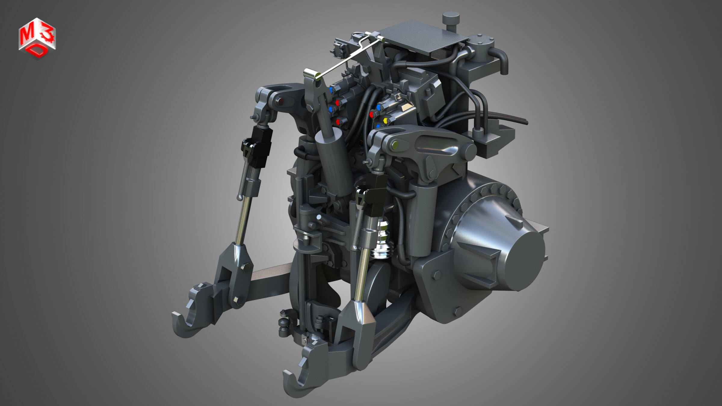 MT900 - Hitch System 3D Model by Markos3d