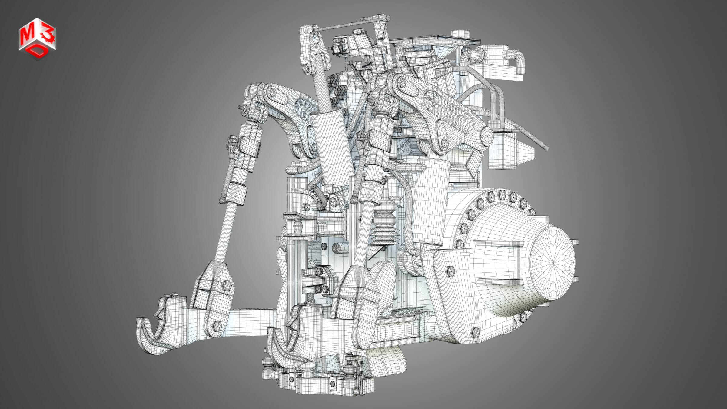 MT900 - Hitch System 3D Model by Markos3d