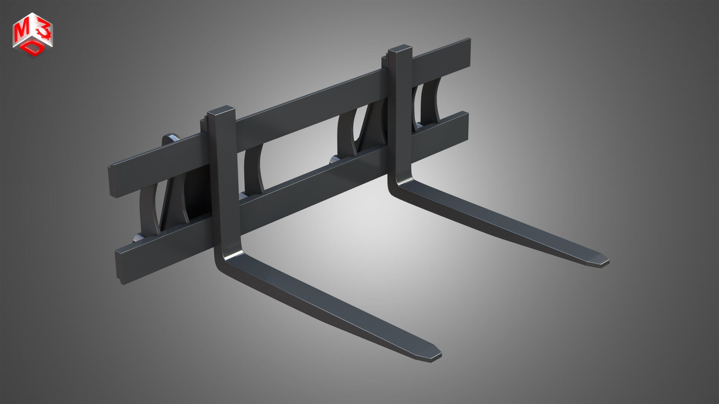 Pallet Fork - Front Loader 3D Model by Markos3d