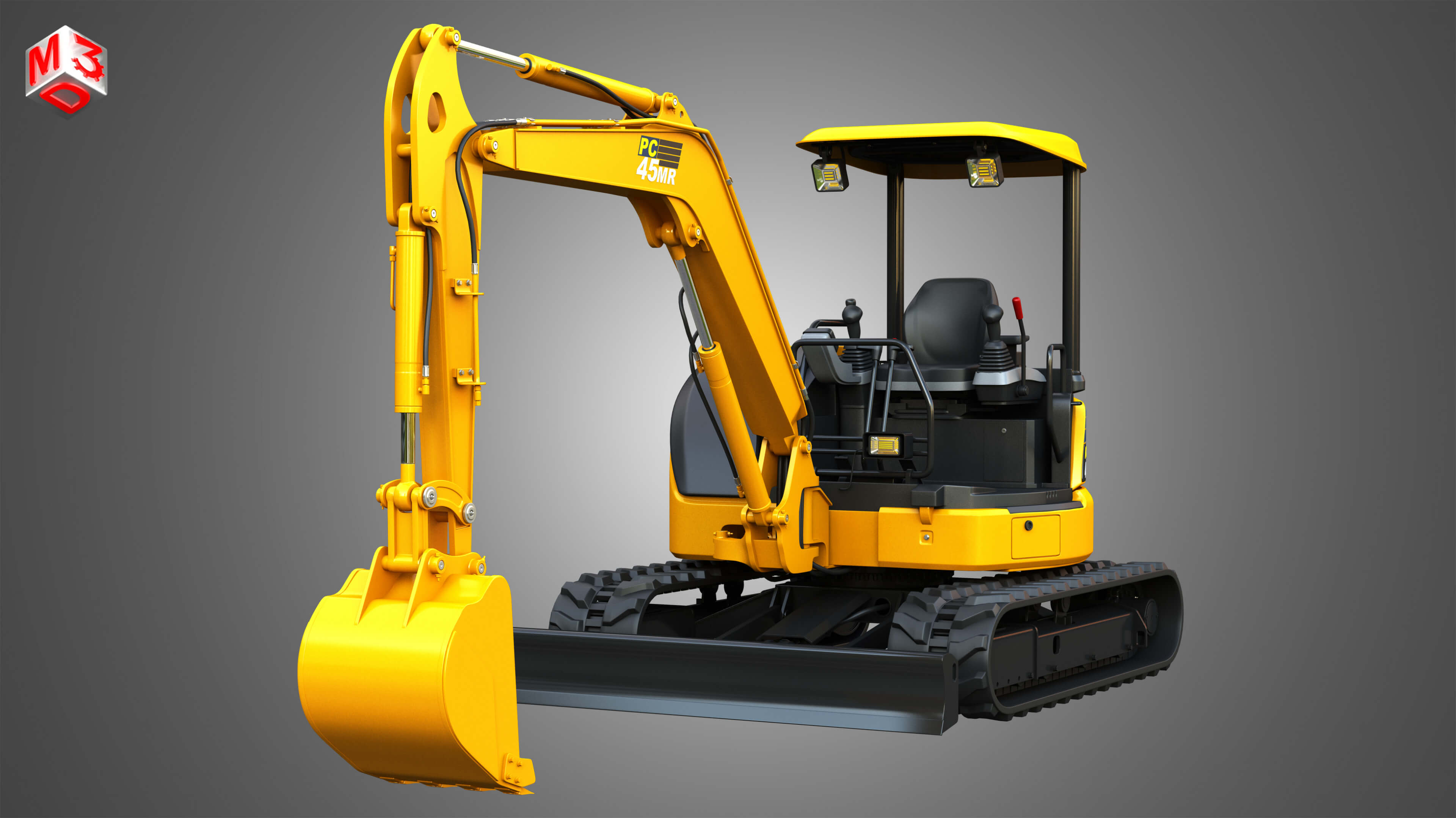 Pc45Mr-5 - Small Hydraulic Excavator 3D Model by Markos3d