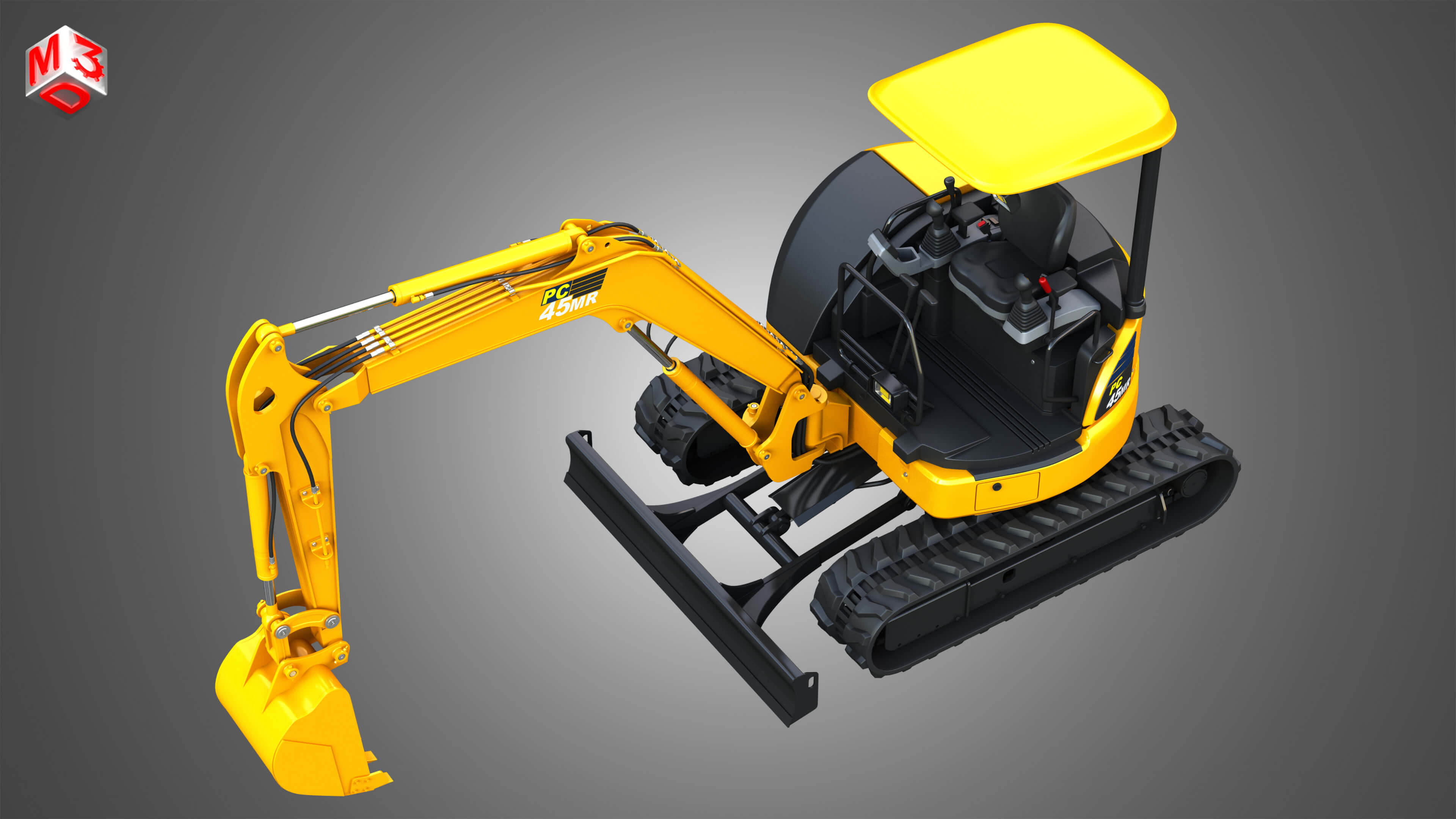 Pc45Mr-5 - Small Hydraulic Excavator 3D Model by Markos3d