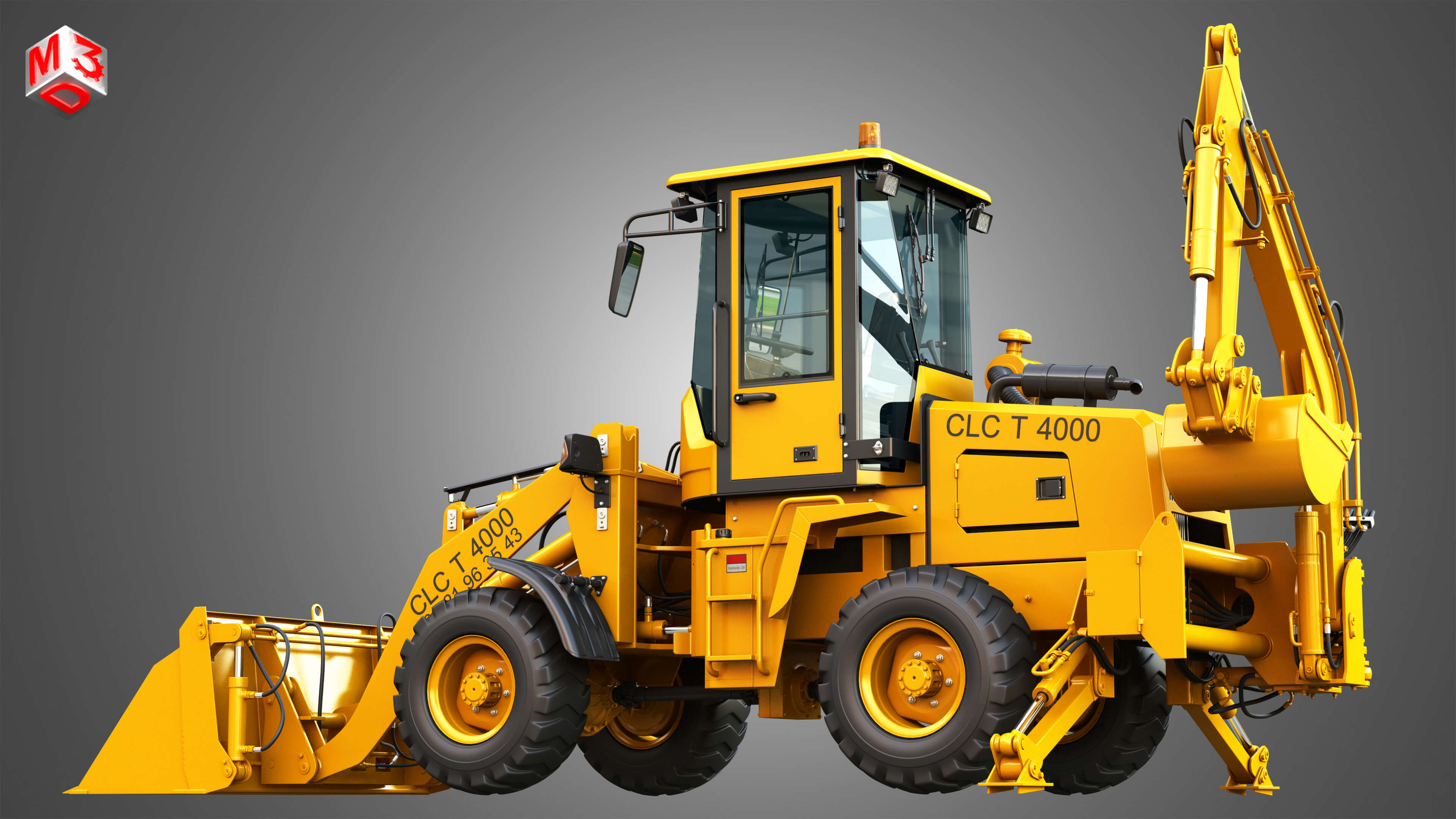 Clc T4000 Articulated Backhoe Loader Tracto Pelle - 3D Model by Markos3d