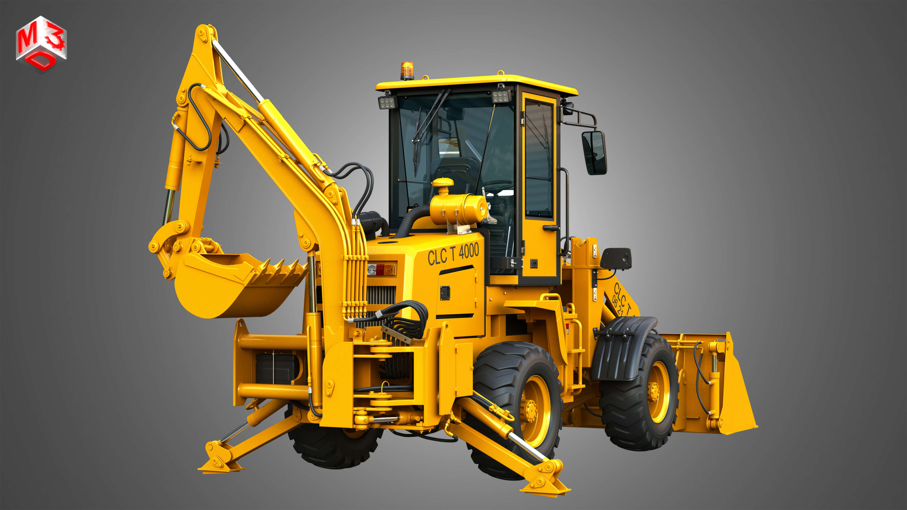 Clc T4000 Articulated Backhoe Loader Tracto Pelle - 3D Model by Markos3d