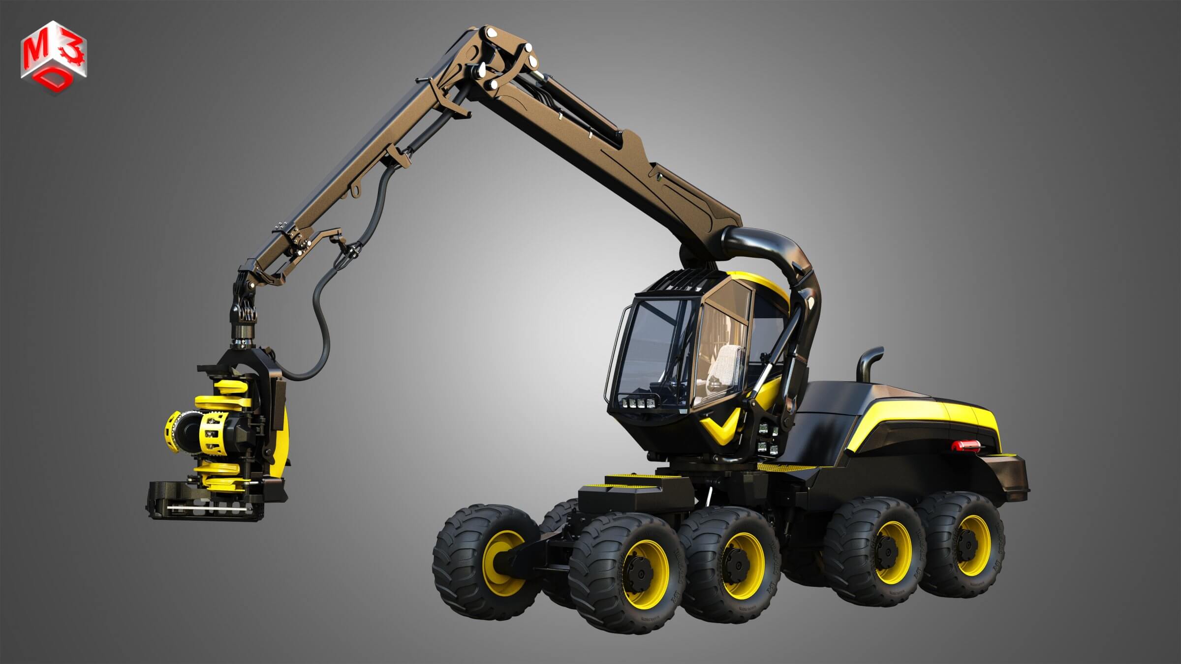 Ponsse Scorpionking Forestry Machine - 3D Model by Markos3d