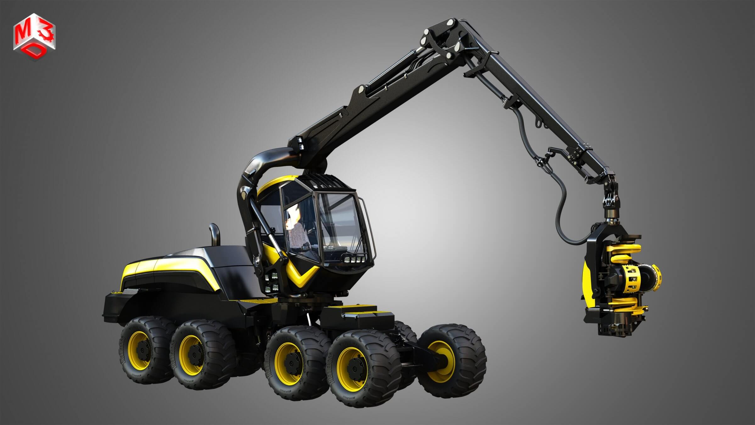 Ponsse Scorpionking Forestry Machine - 3D Model by Markos3d