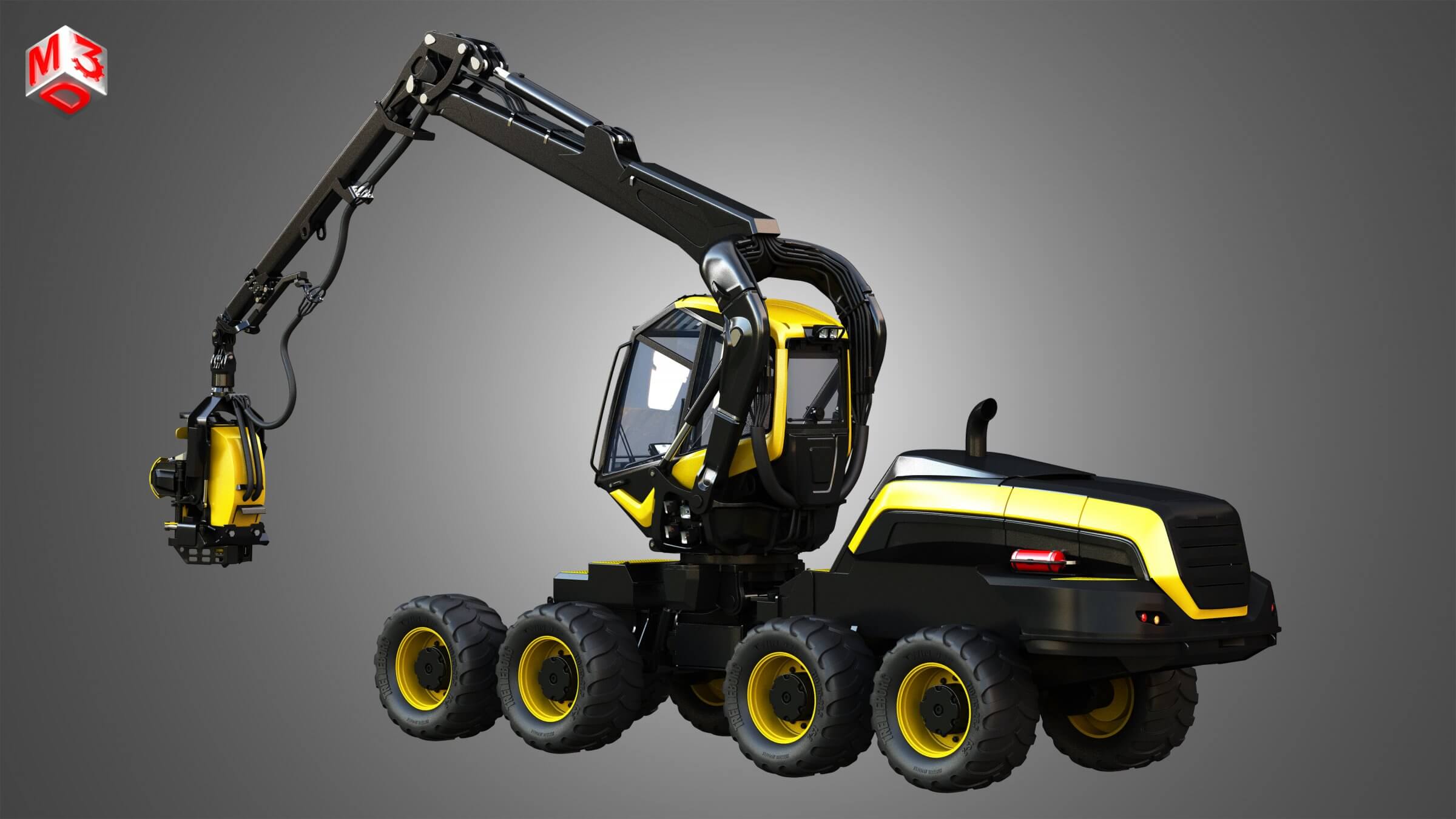 Ponsse Scorpionking Forestry Machine - 3D Model by Markos3d