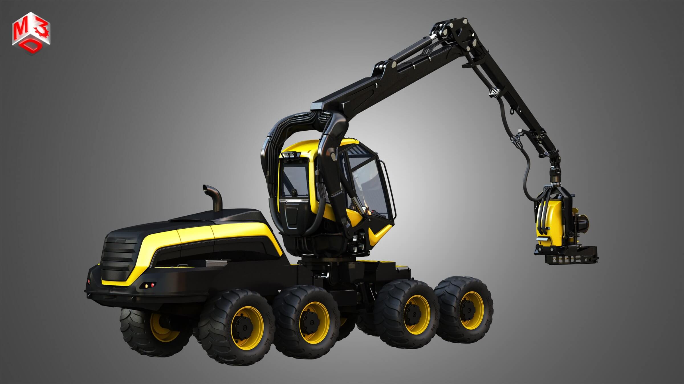 Ponsse Scorpionking Forestry Machine - 3D Model by Markos3d