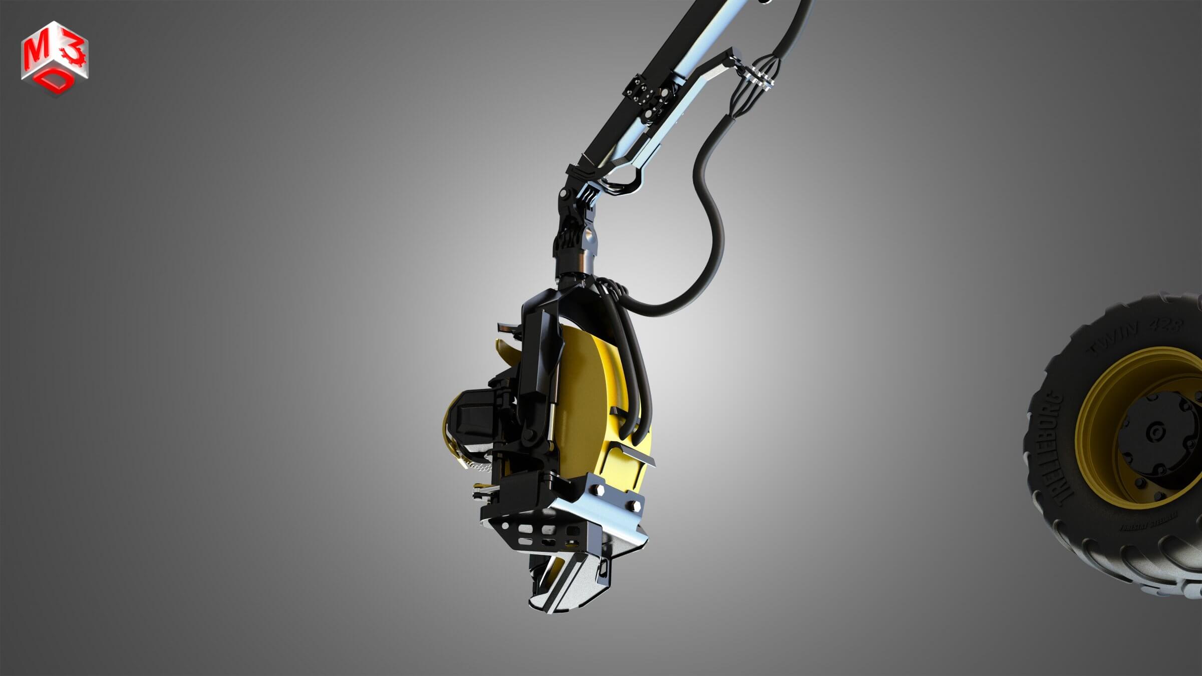 Ponsse Scorpionking Forestry Machine - 3D Model by Markos3d