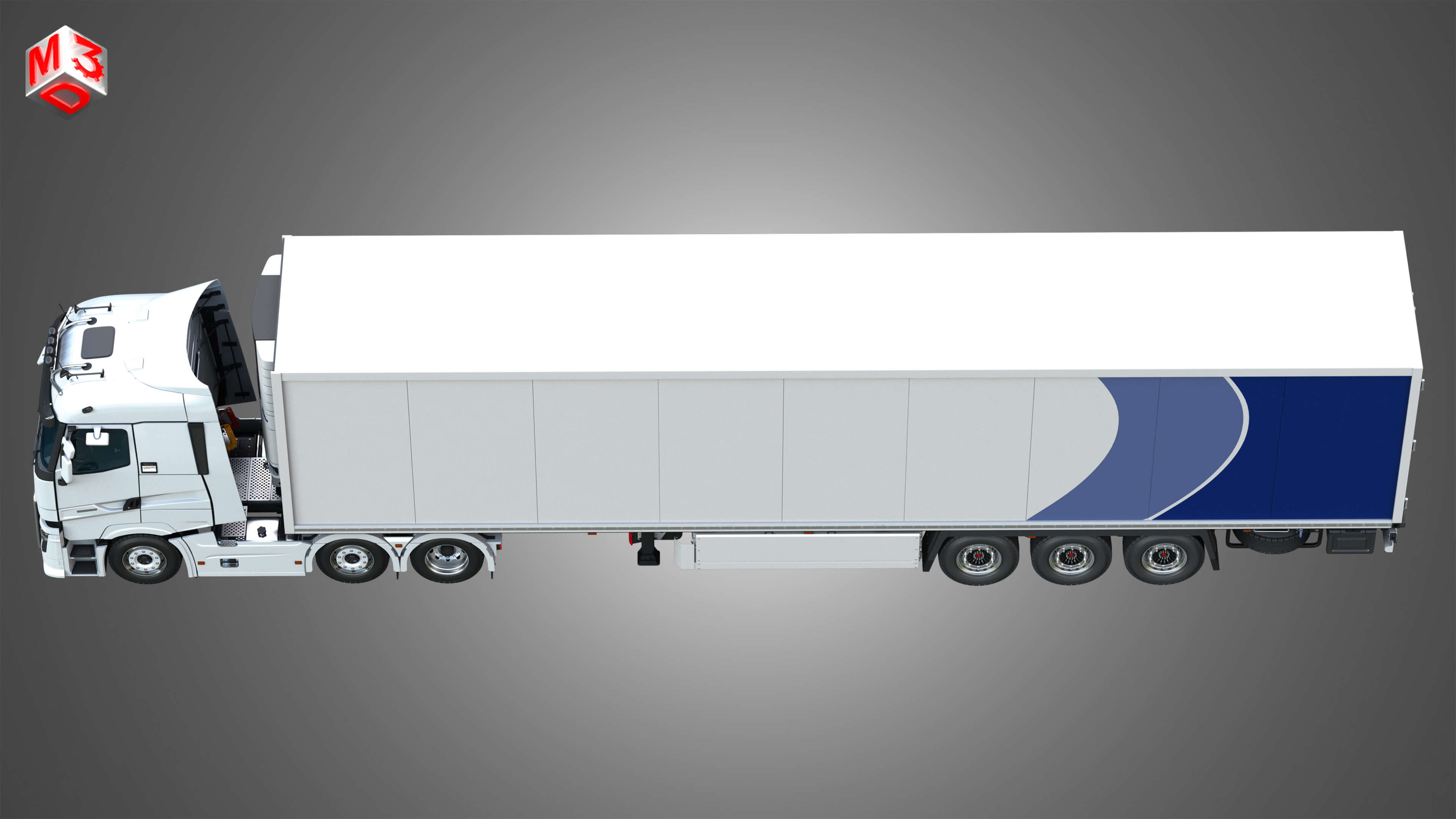 T520 Truck With Krone Cool Liner - 3D Model by Markos3d
