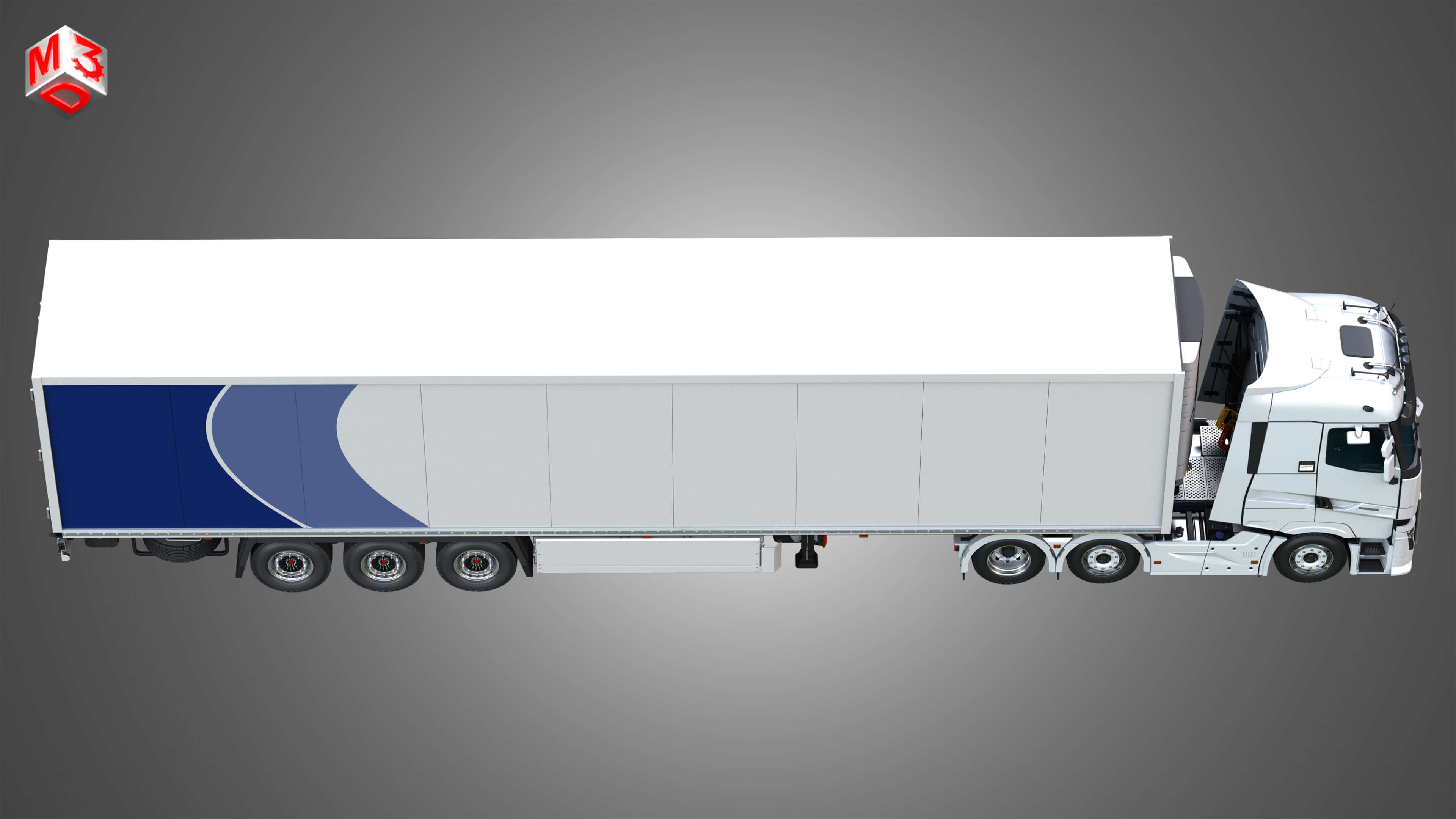T520 Truck With Krone Cool Liner - 3D Model by Markos3d