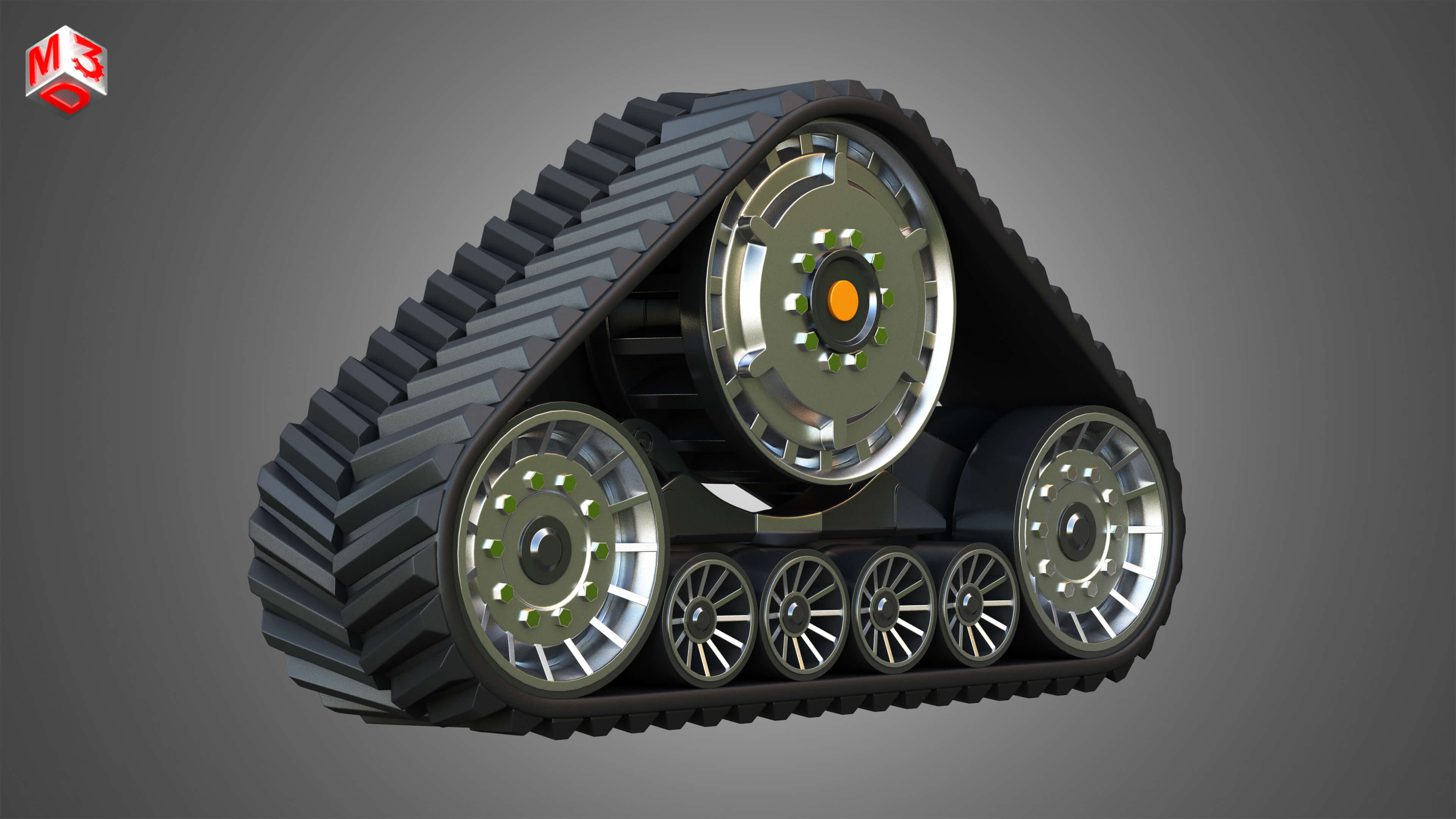 Rubber Track System 2 - Combine Harvester - Crawler Tractor 3D Model by ...