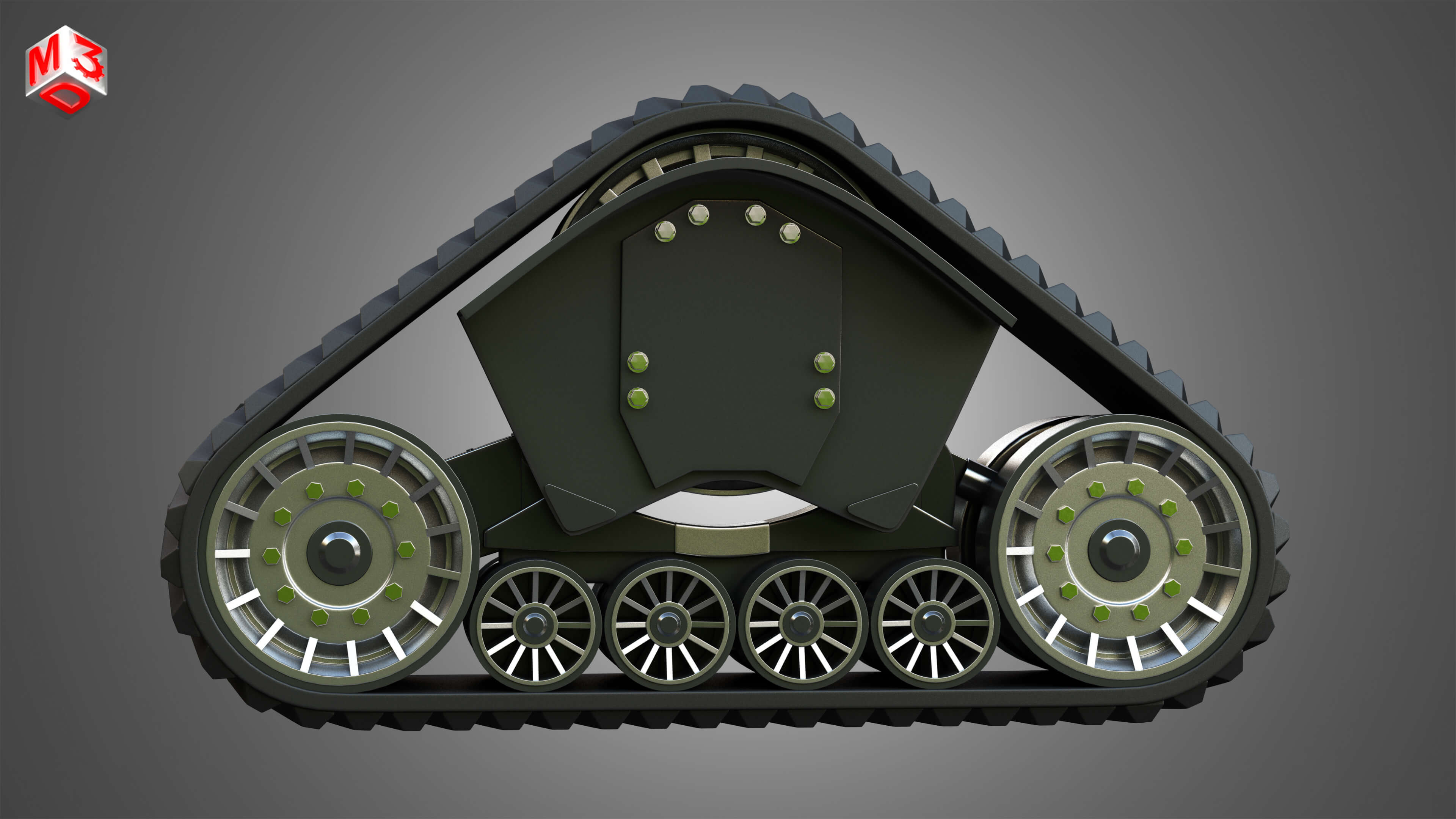 Rubber Track System 2 - Combine Harvester - Crawler Tractor 3D Model by ...