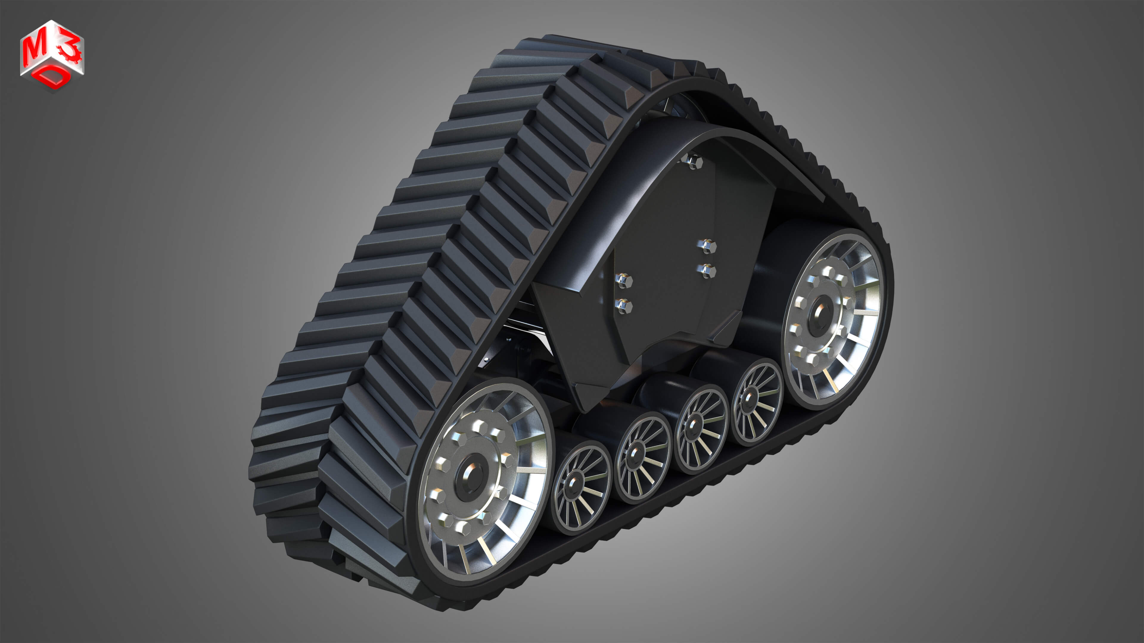 Rubber Track System 2 - Combine Harvester - Crawler Tractor 3D Model by ...