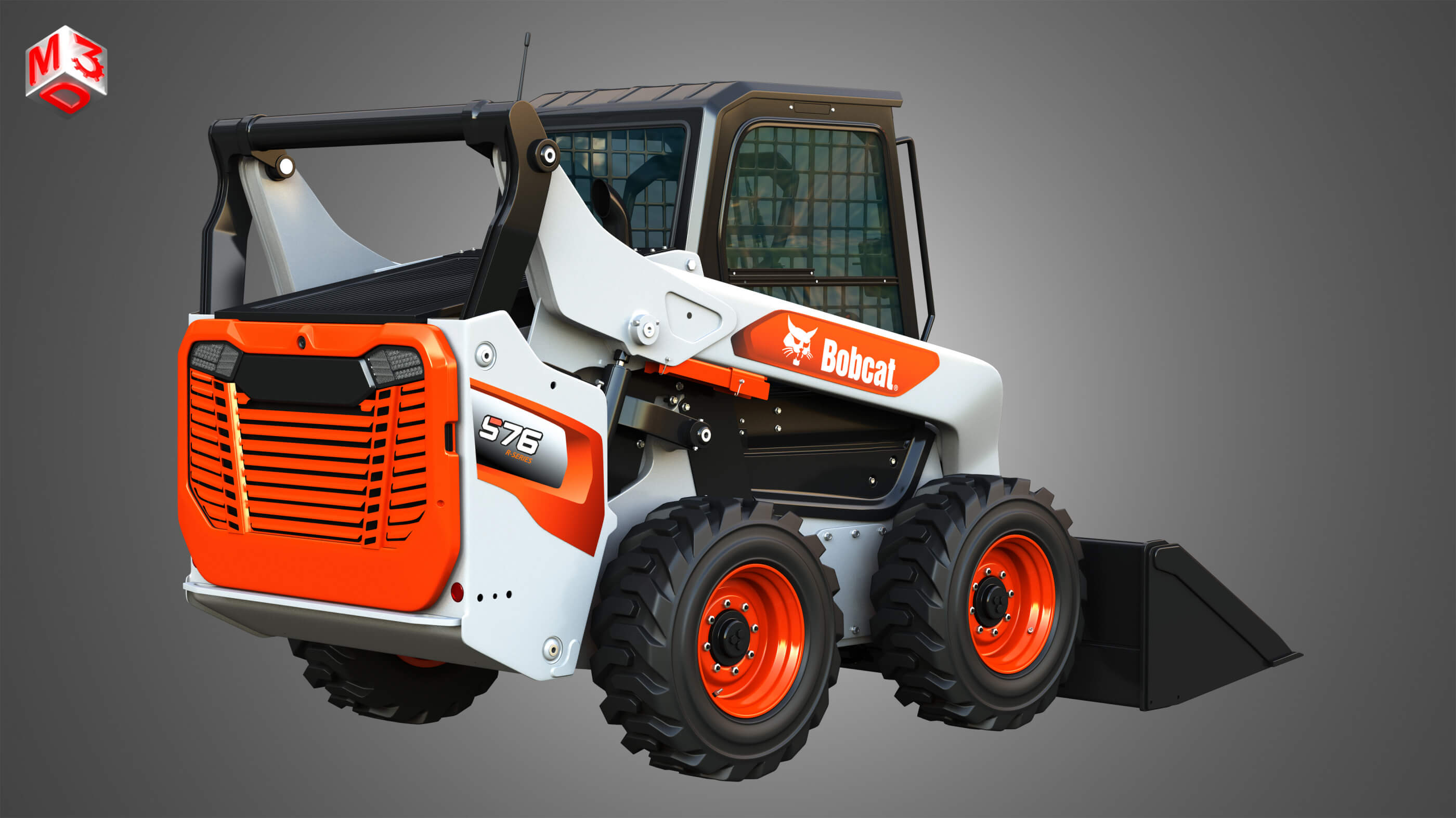 S76 Skid Steer Loader - Bucket 3D Model by Markos3d