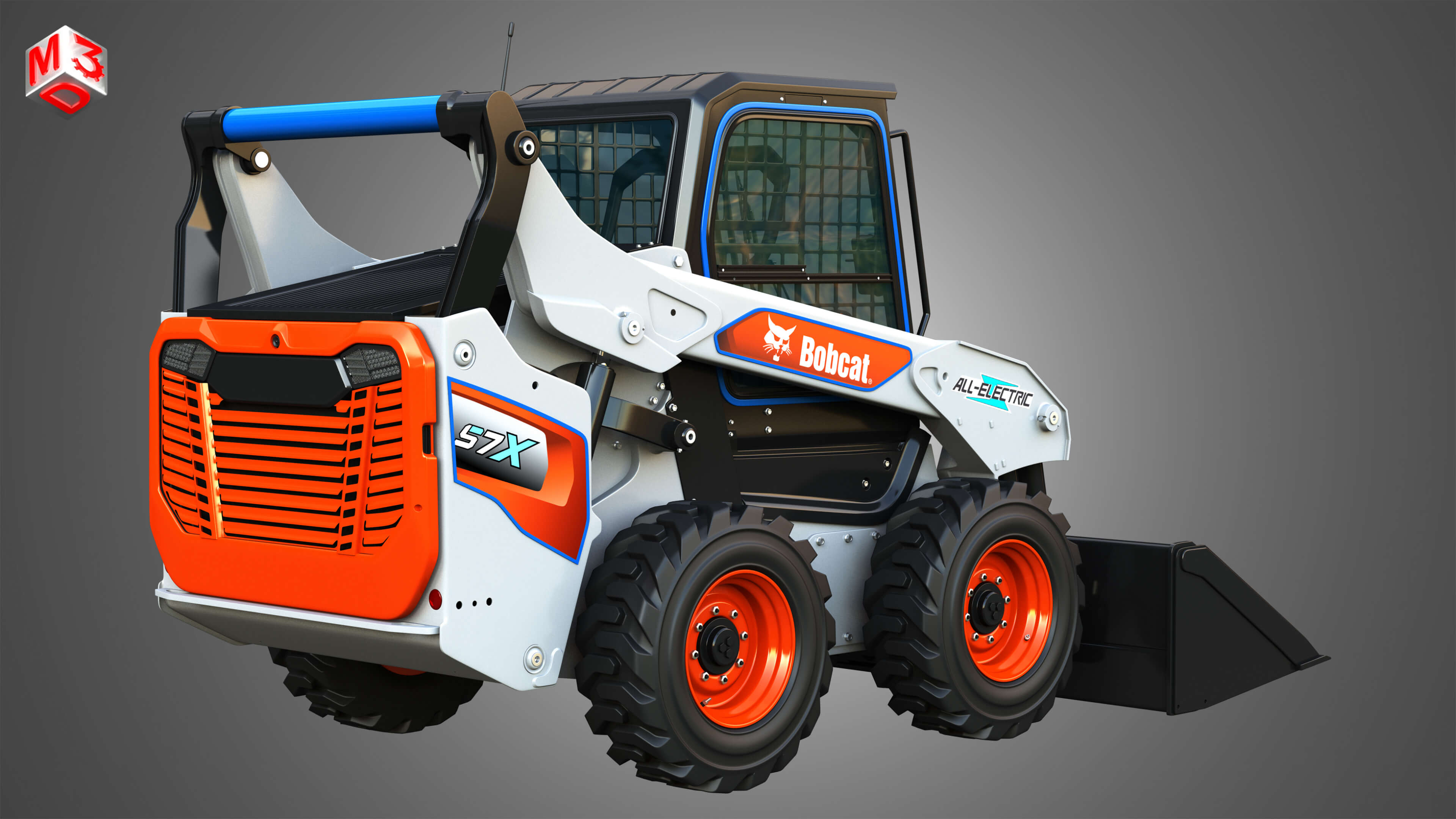 S7X All-Electric Skid Steer Loader 3D Model by Markos3d