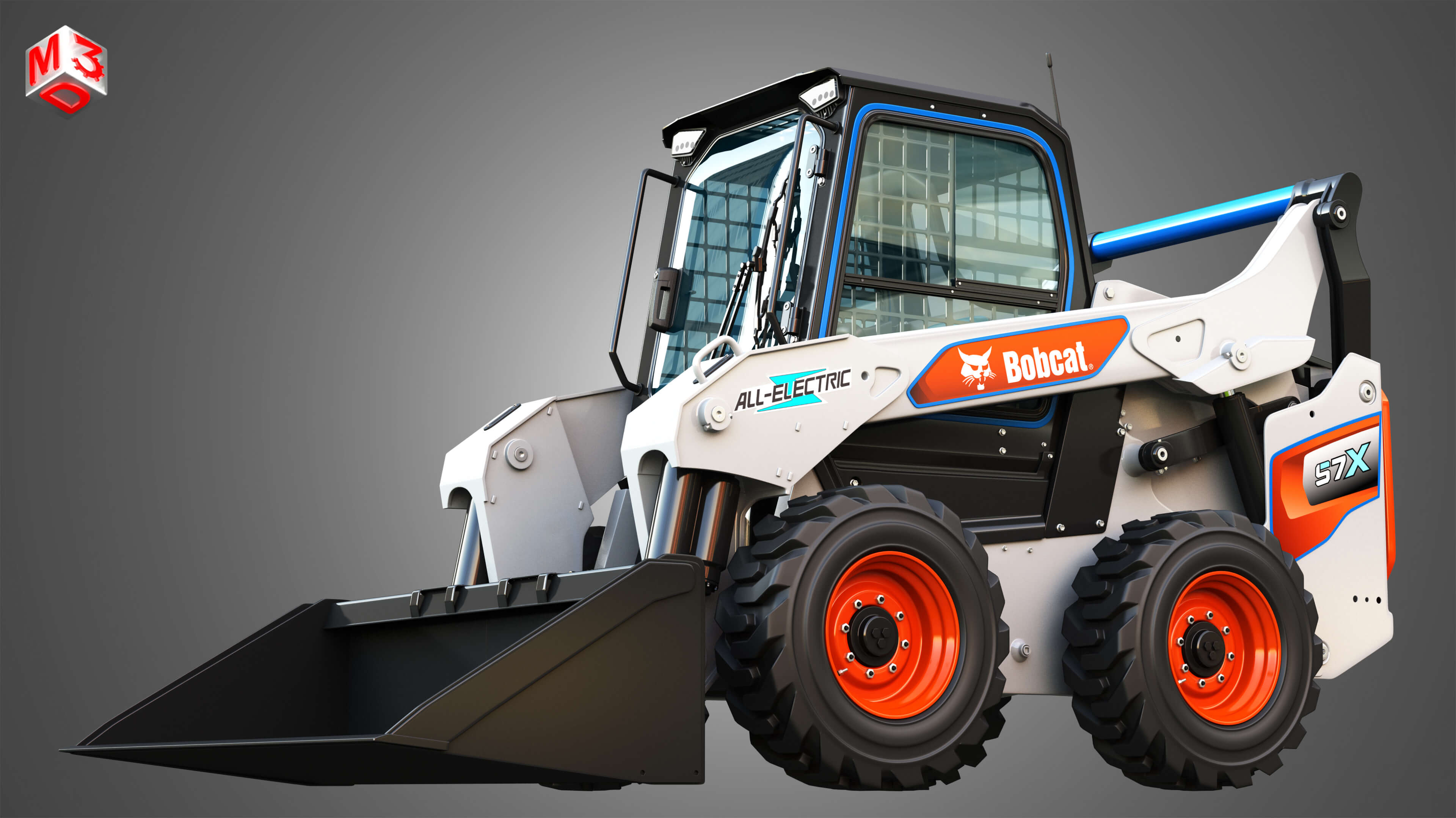 S7X All-Electric Skid Steer Loader 3D Model by Markos3d