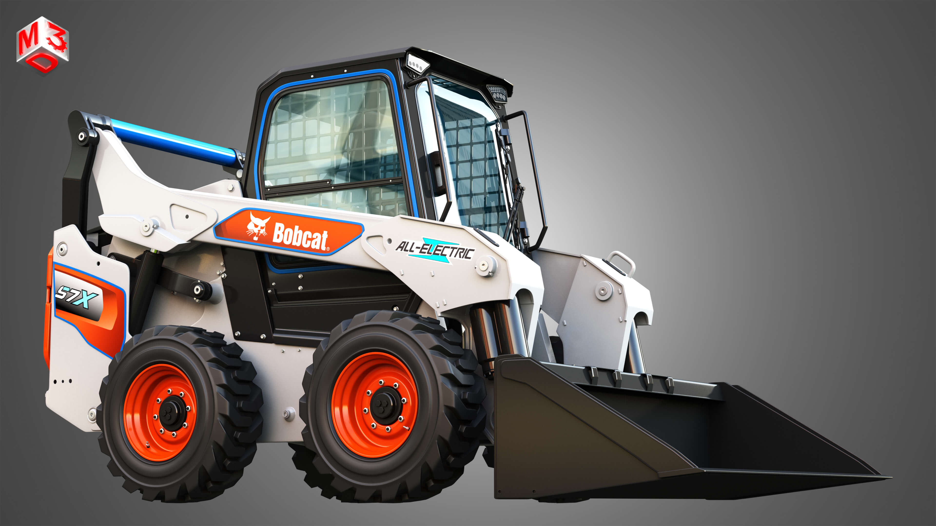 S7X All-Electric Skid Steer Loader 3D Model by Markos3d