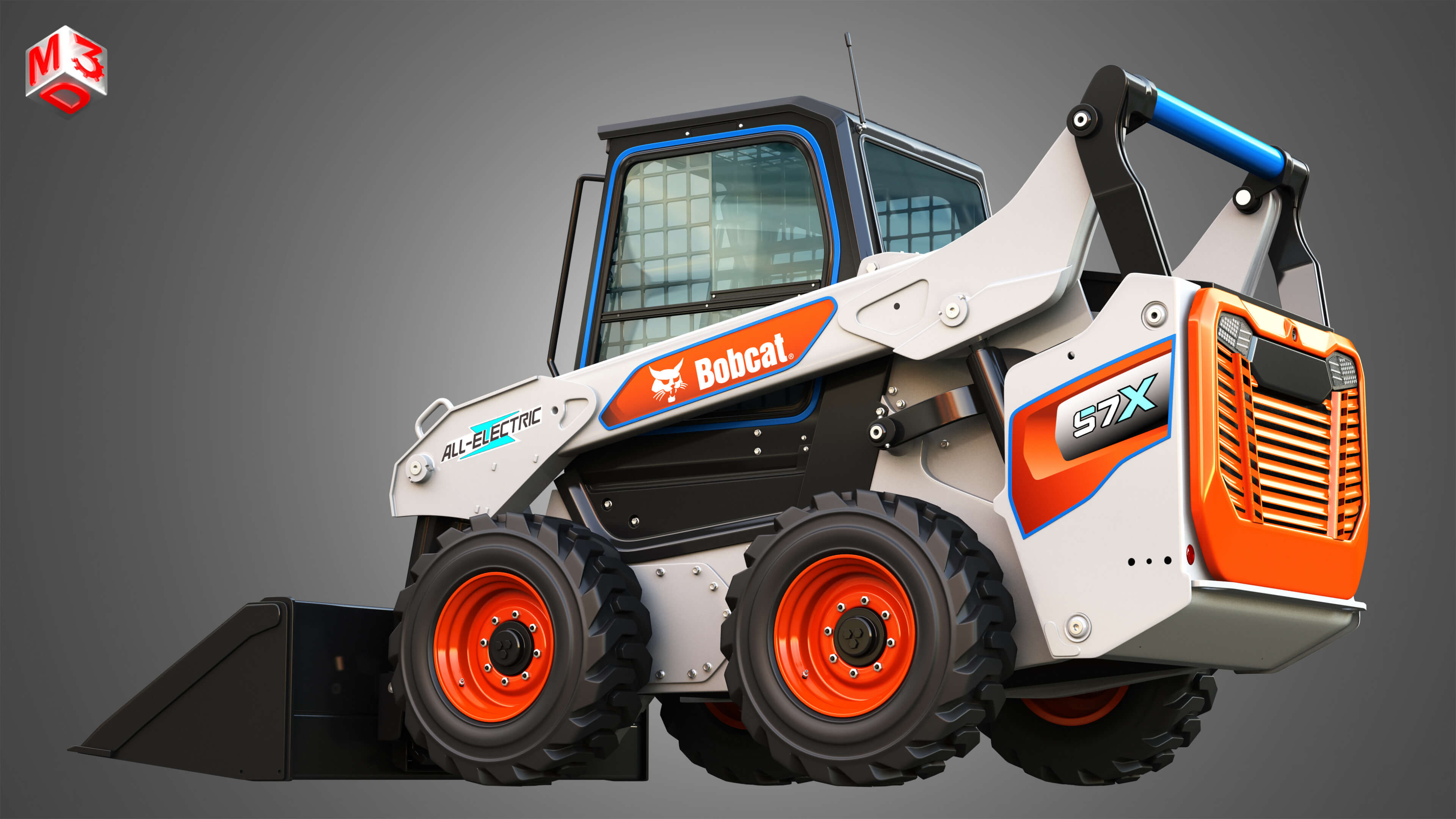 S7X All-Electric Skid Steer Loader 3D Model by Markos3d