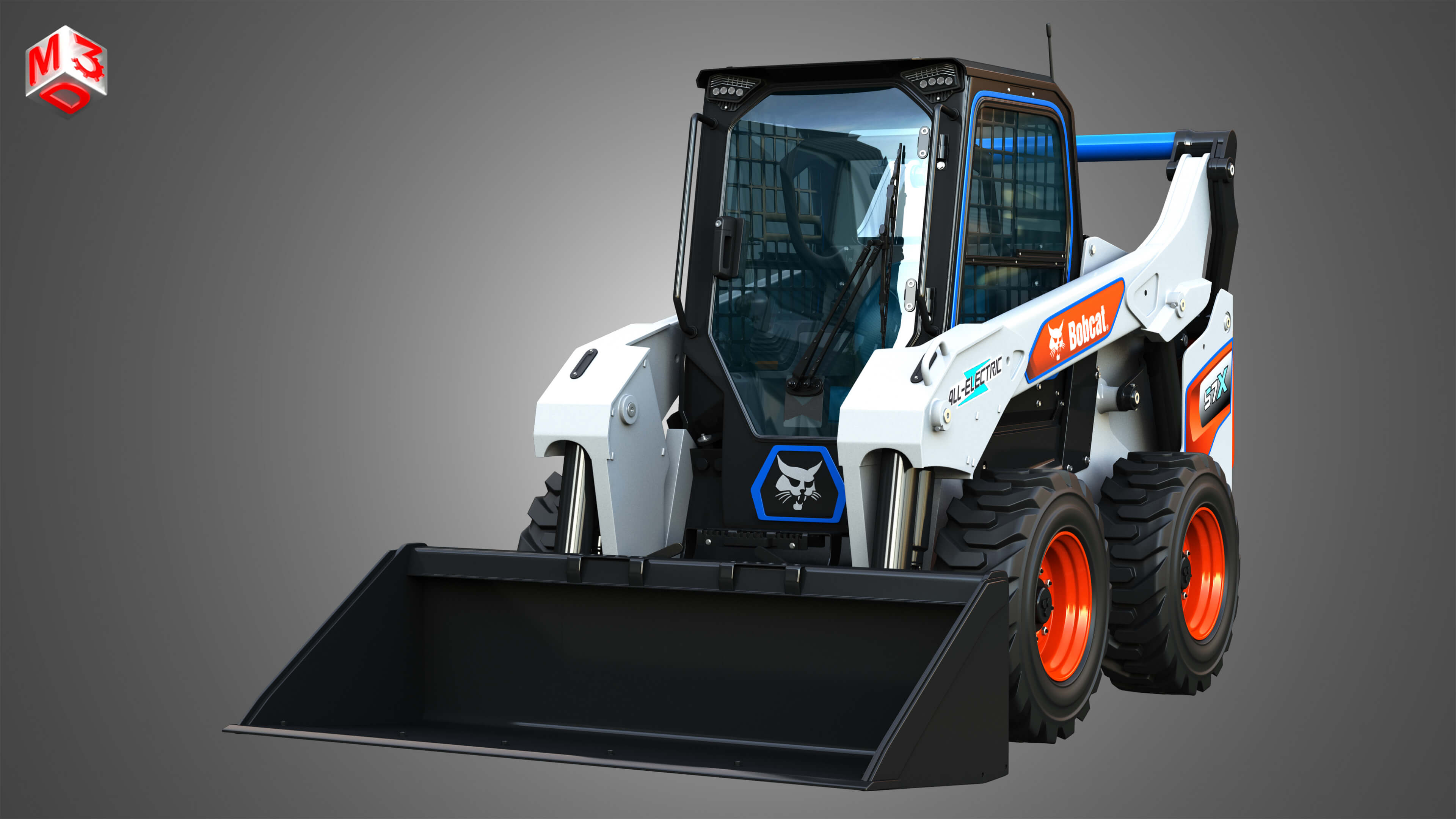 S7X All-Electric Skid Steer Loader 3D Model by Markos3d