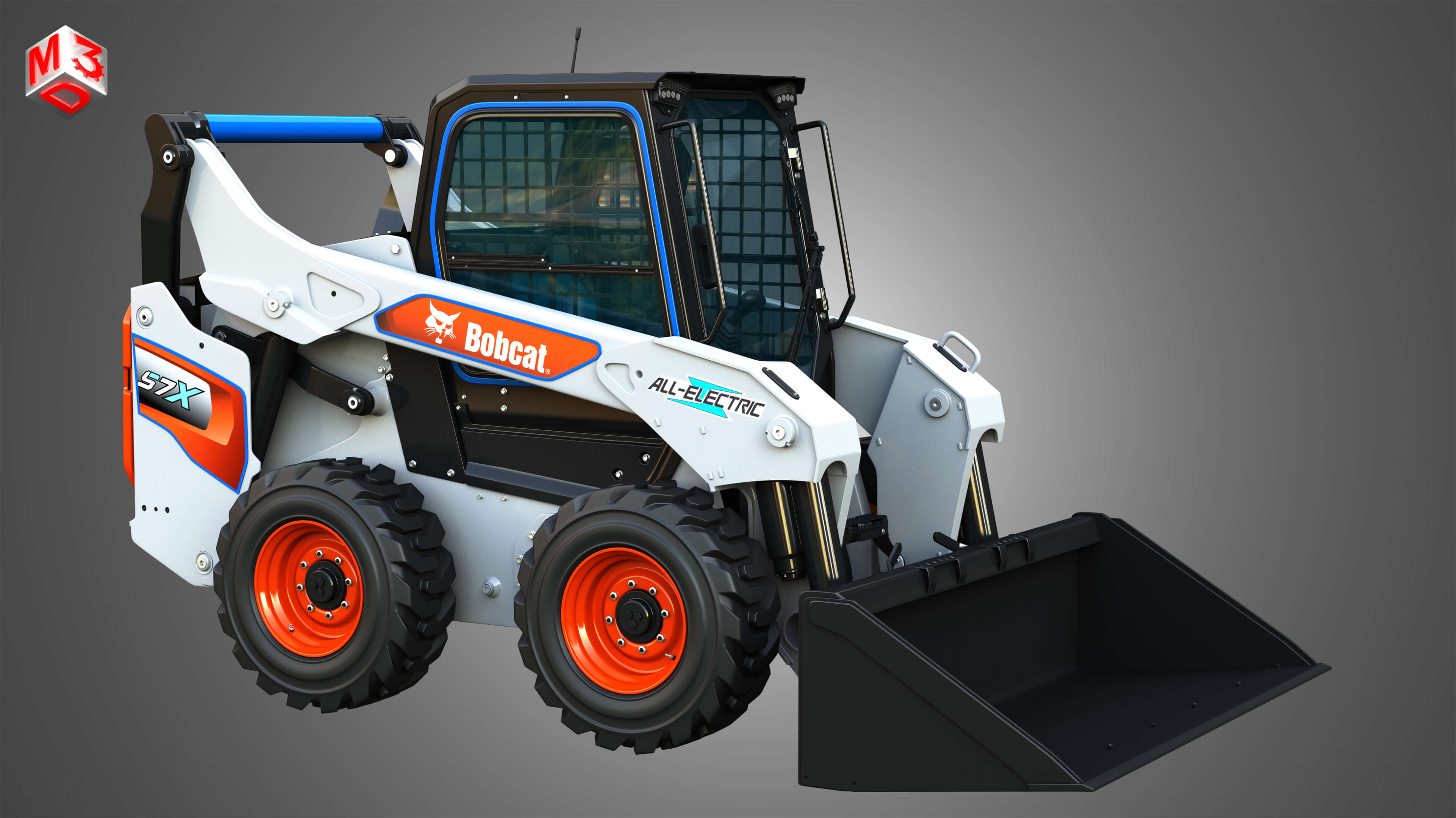 S7X All-Electric Skid Steer Loader 3D Model by Markos3d