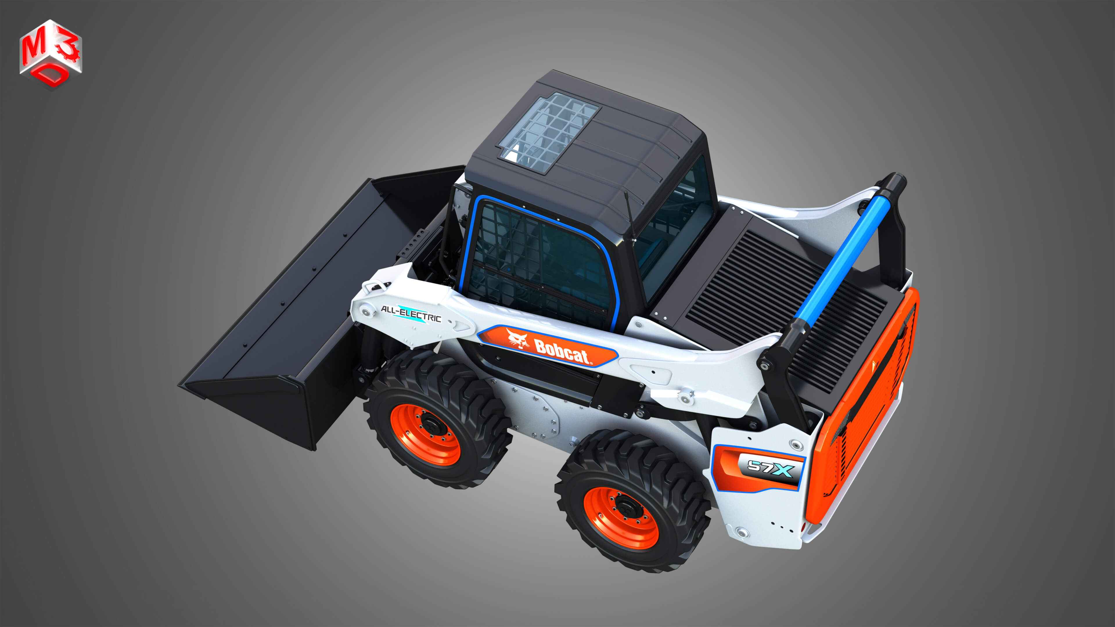 S7X All-Electric Skid Steer Loader 3D Model by Markos3d