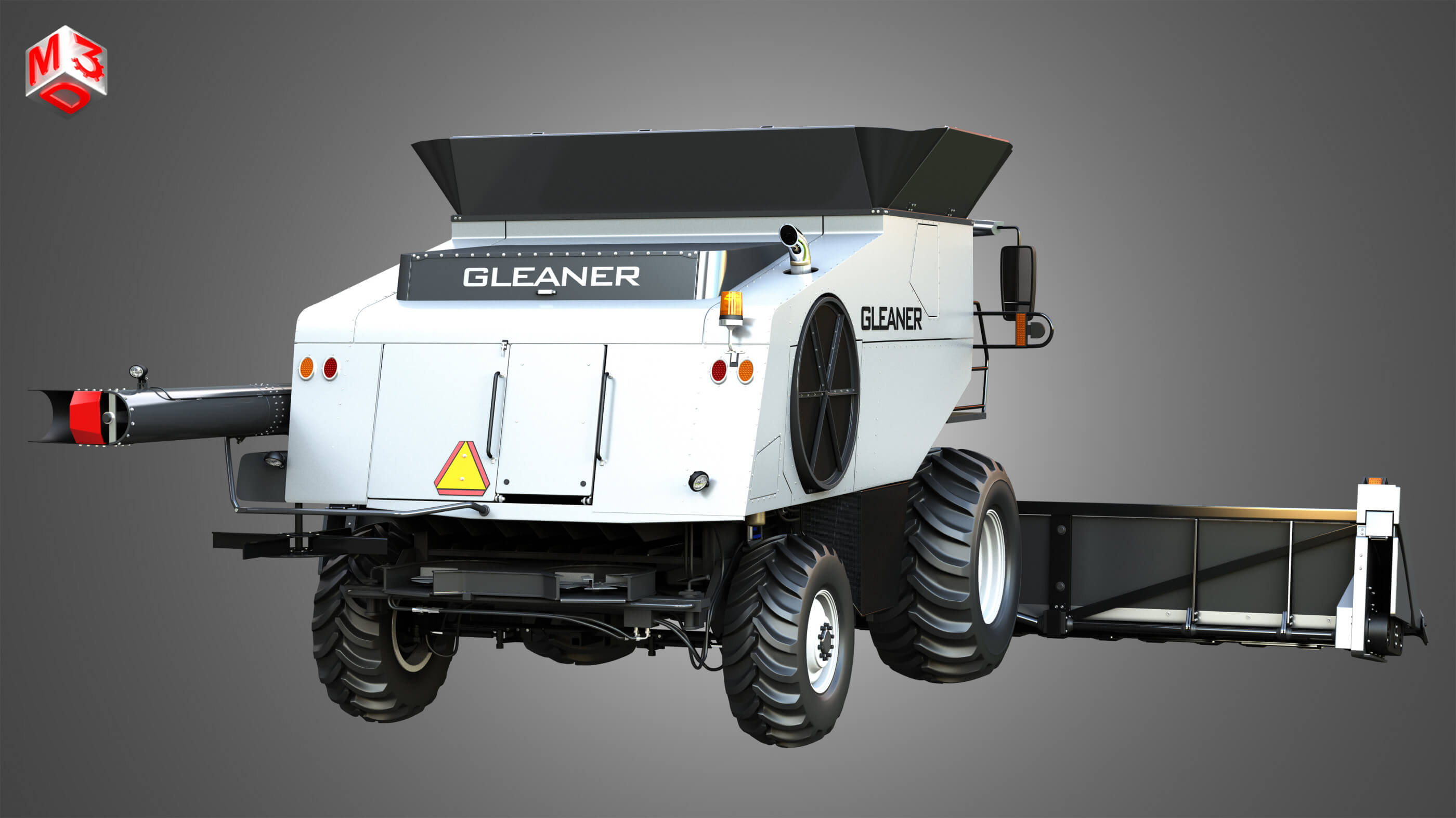 S96 Combine With Corn Harvester Head - 3D Model by Markos3d