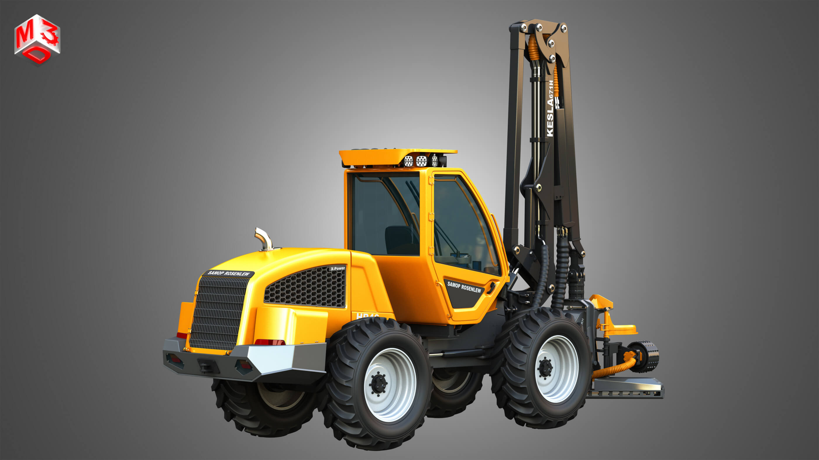 Sampo Hr46X Forest Machine - Harvester 3D Model by Markos3d