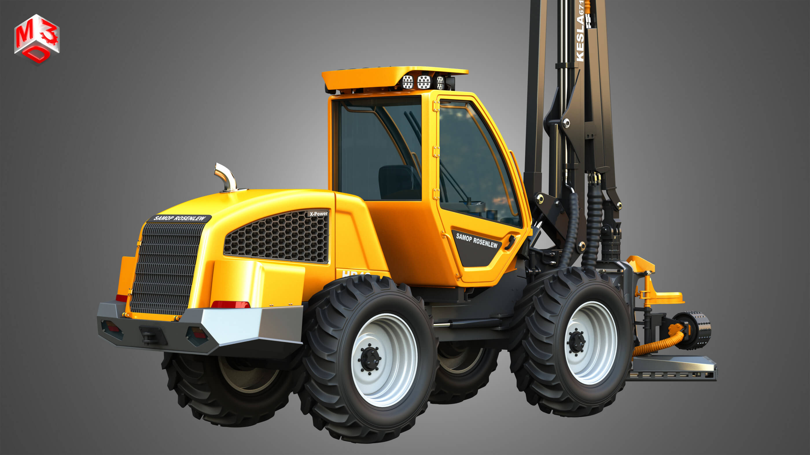 Sampo Hr46X Forest Machine - Harvester 3D Model by Markos3d