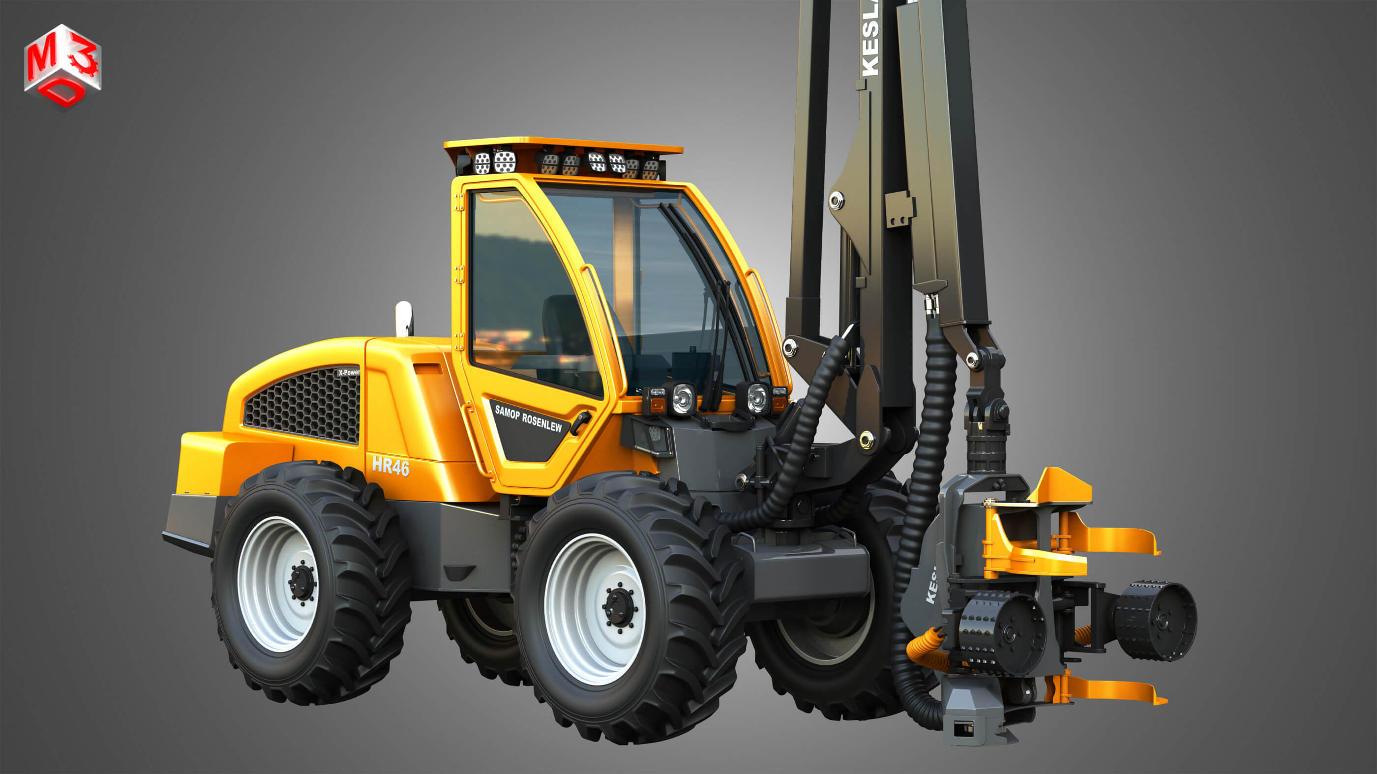 Sampo Hr46X Forest Machine - Harvester 3D Model by Markos3d