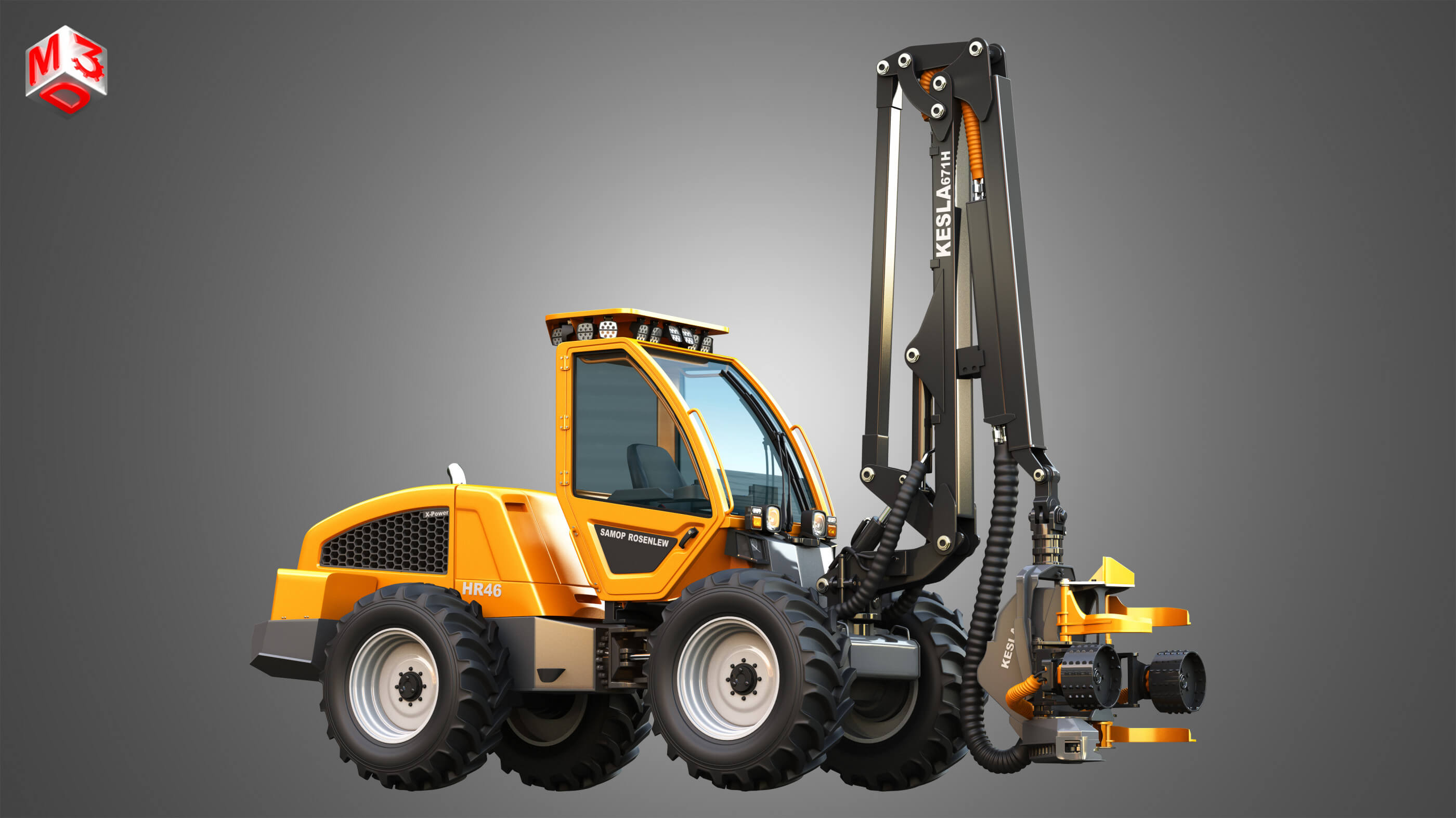 Sampo Hr46X Forest Machine - Harvester 3D Model by Markos3d