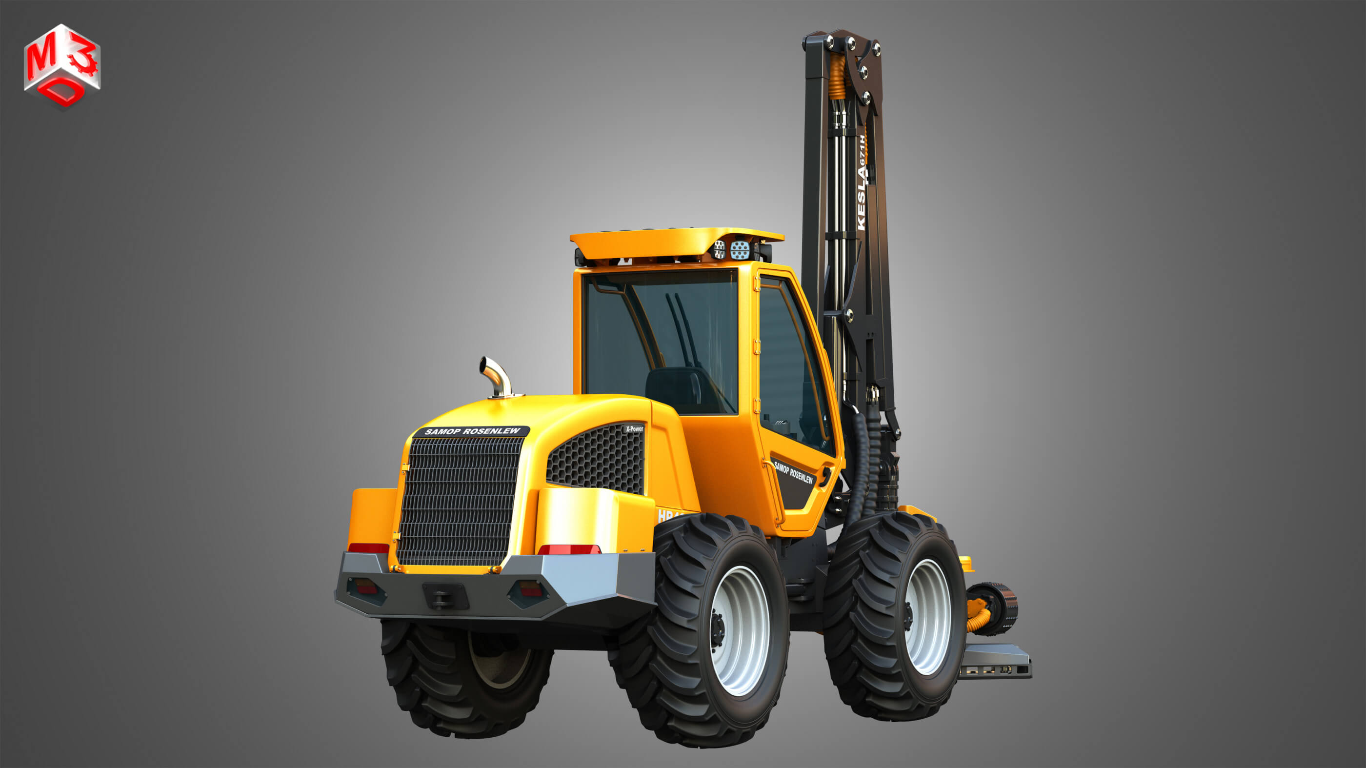 Sampo Hr46X Forest Machine - Harvester 3D Model by Markos3d