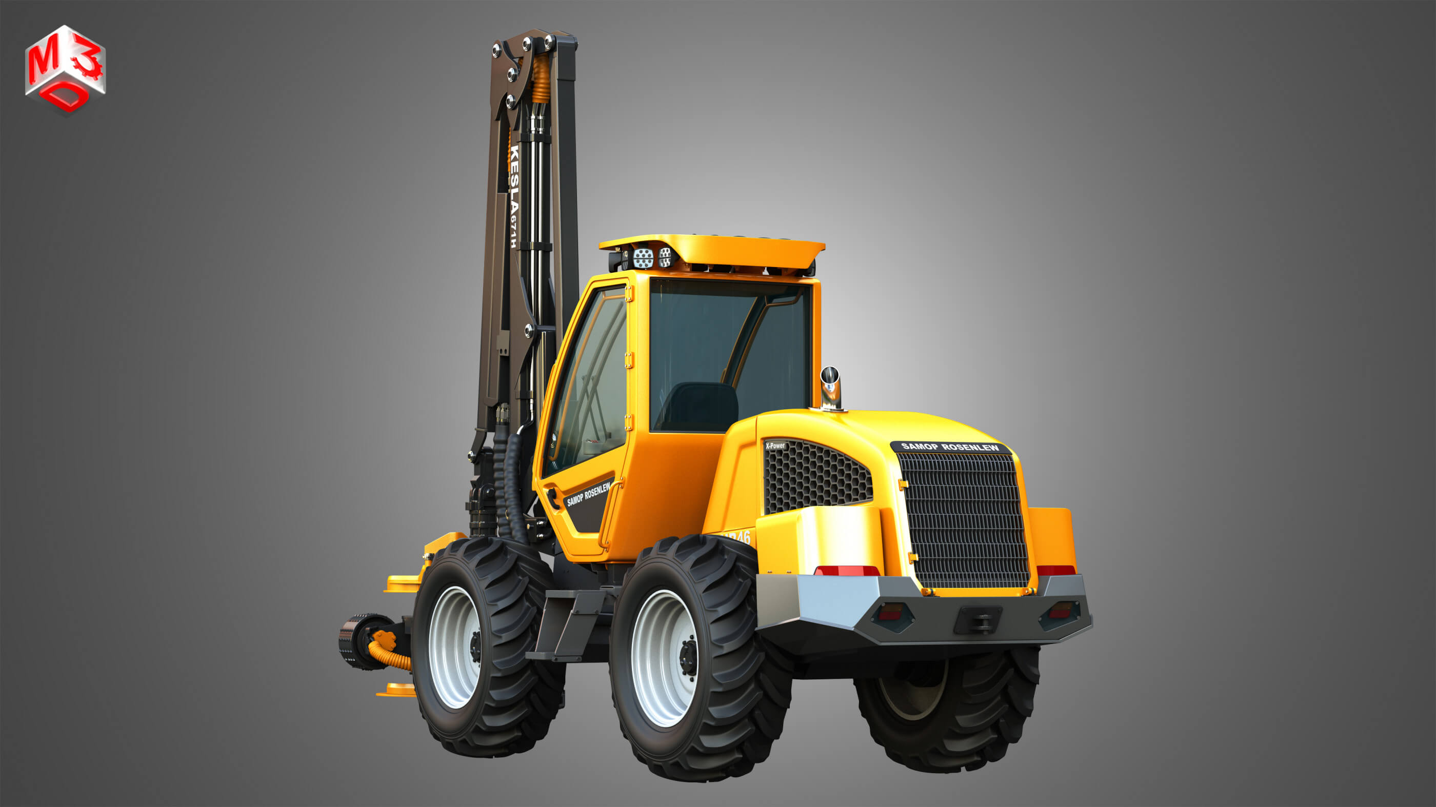 Sampo Hr46X Forest Machine - Harvester 3D Model by Markos3d