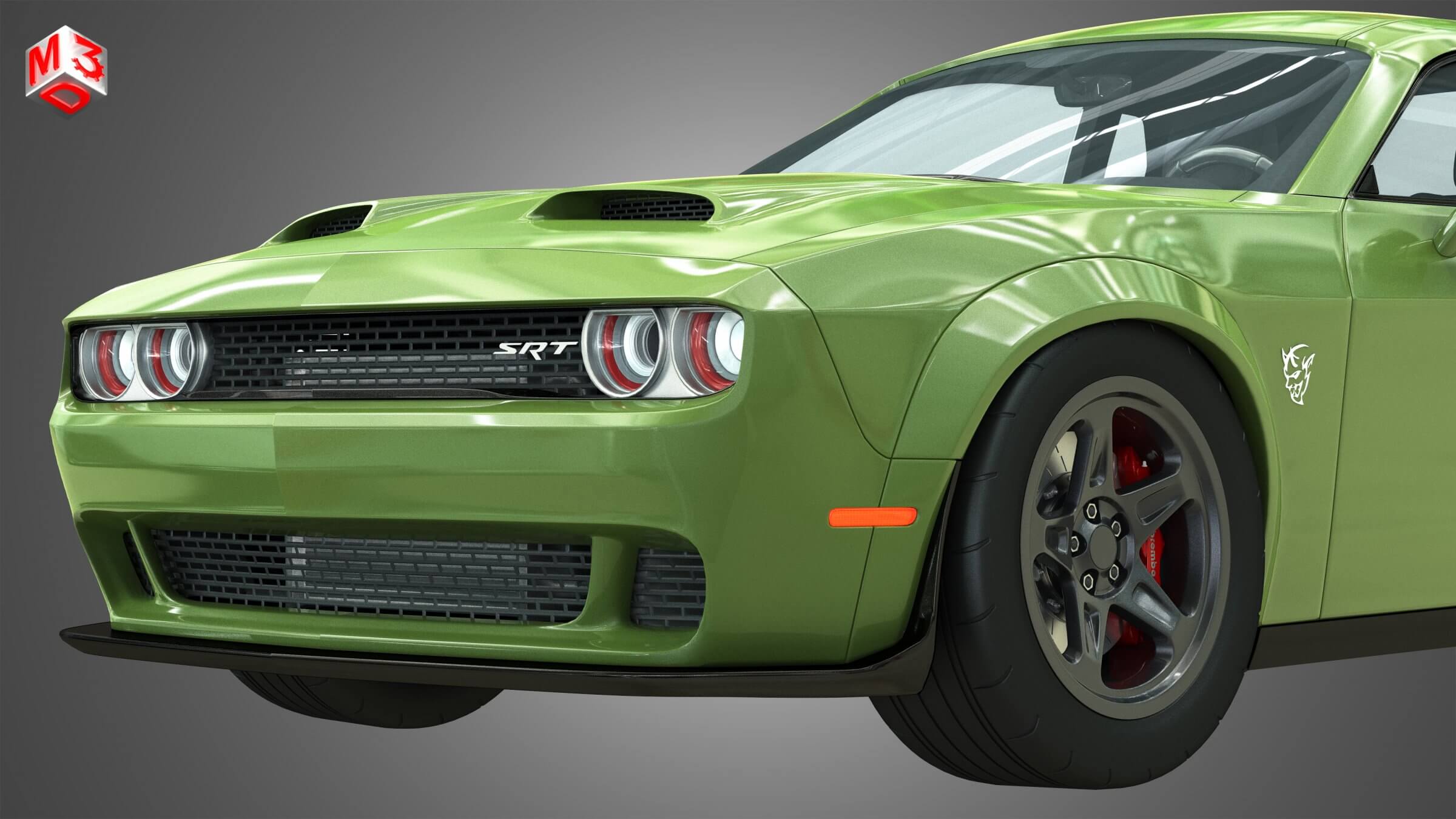 SRT HellCat - Dodge Challenger 2021 3D Model by Markos3d