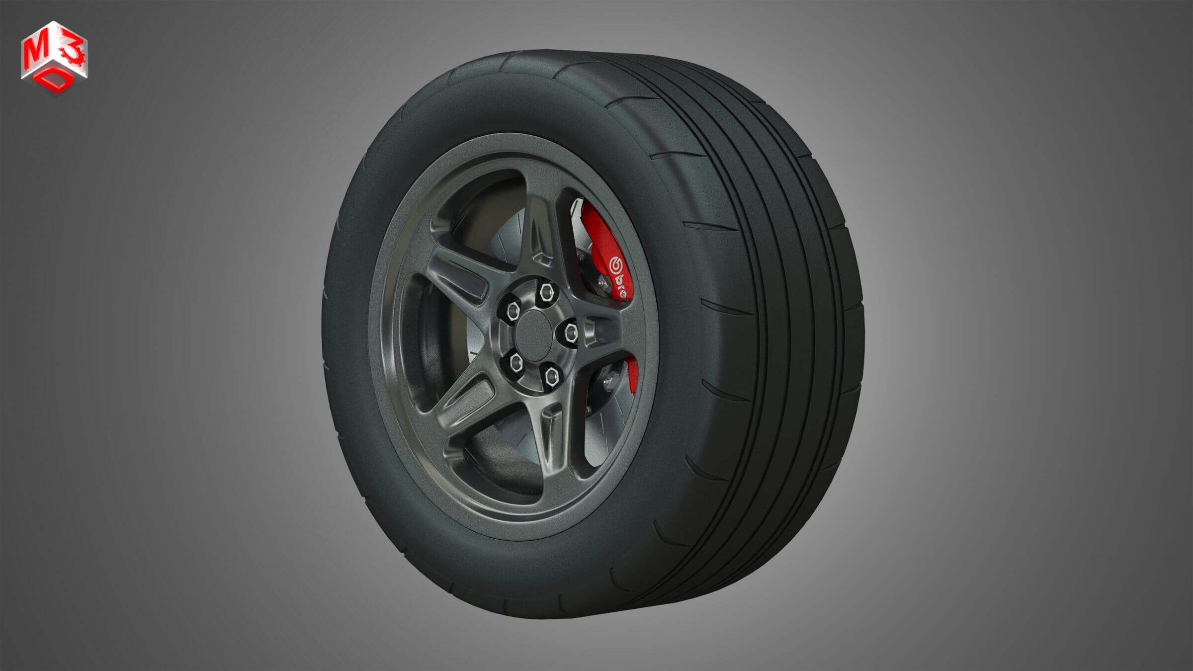 SRT - Wheel and Tire 3D Model by Markos3d