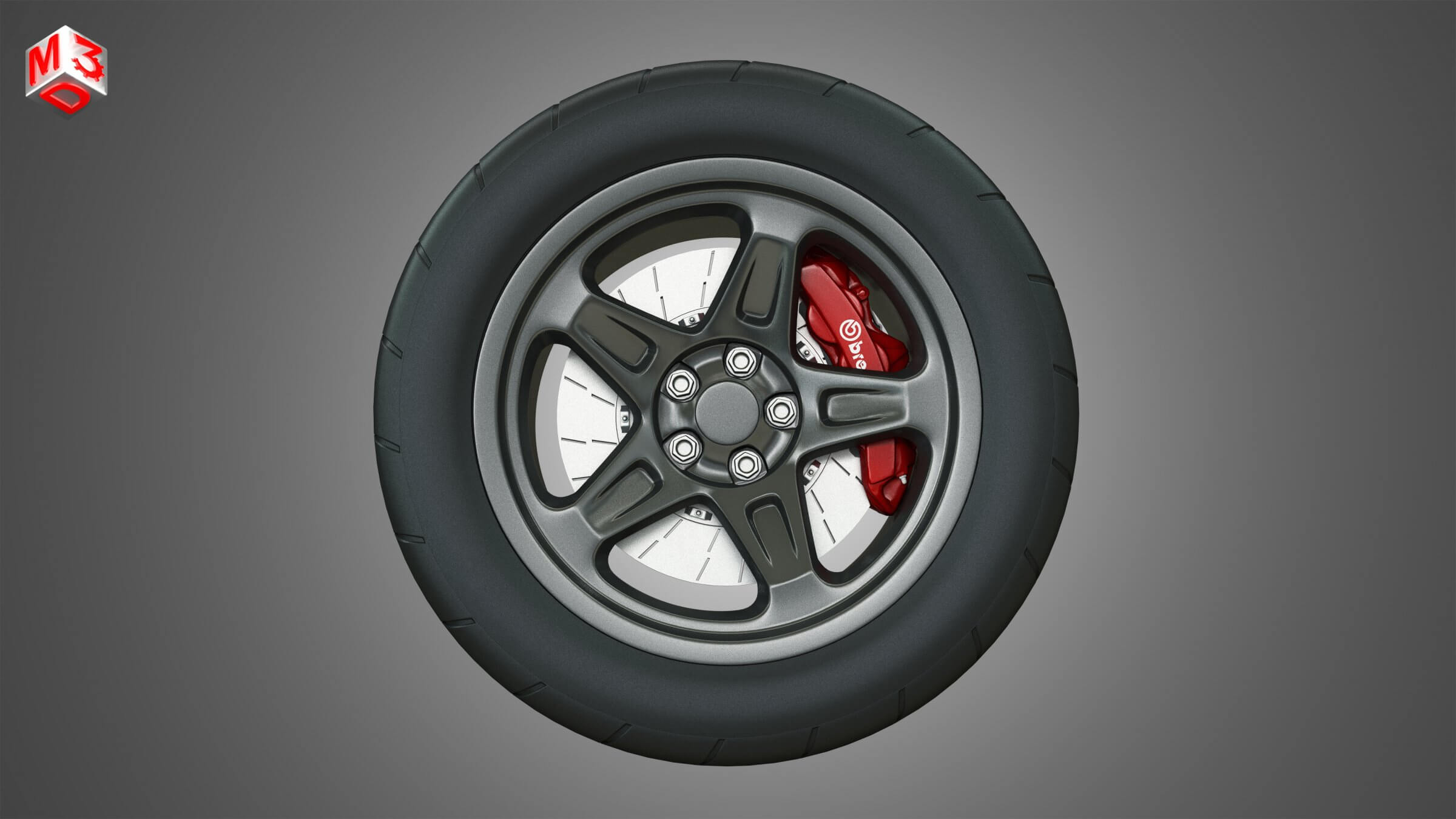 SRT - Wheel and Tire 3D Model by Markos3d